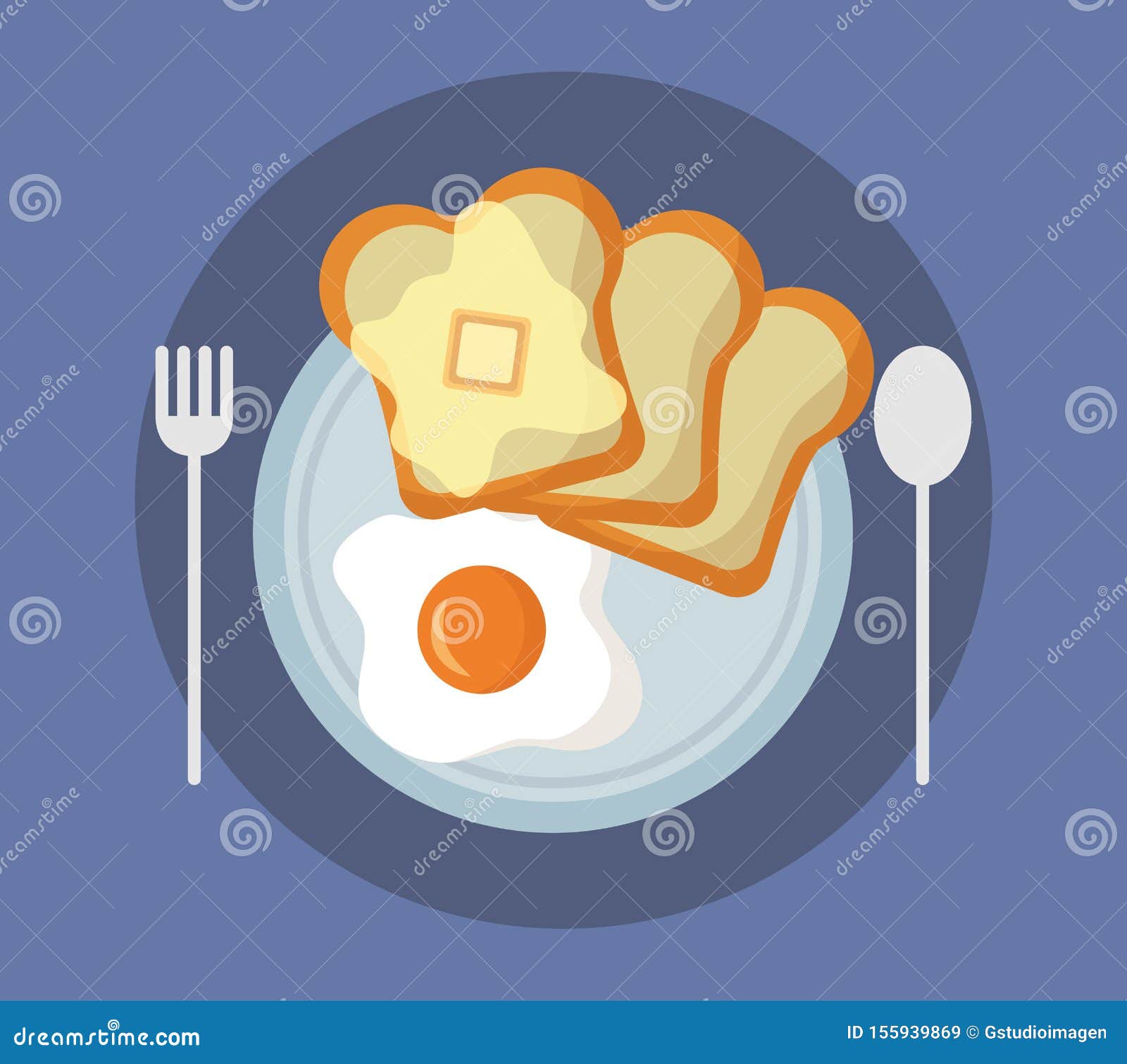 Breakfast Cooking Icons Flat Design Stock Illustration - Illustration ...
