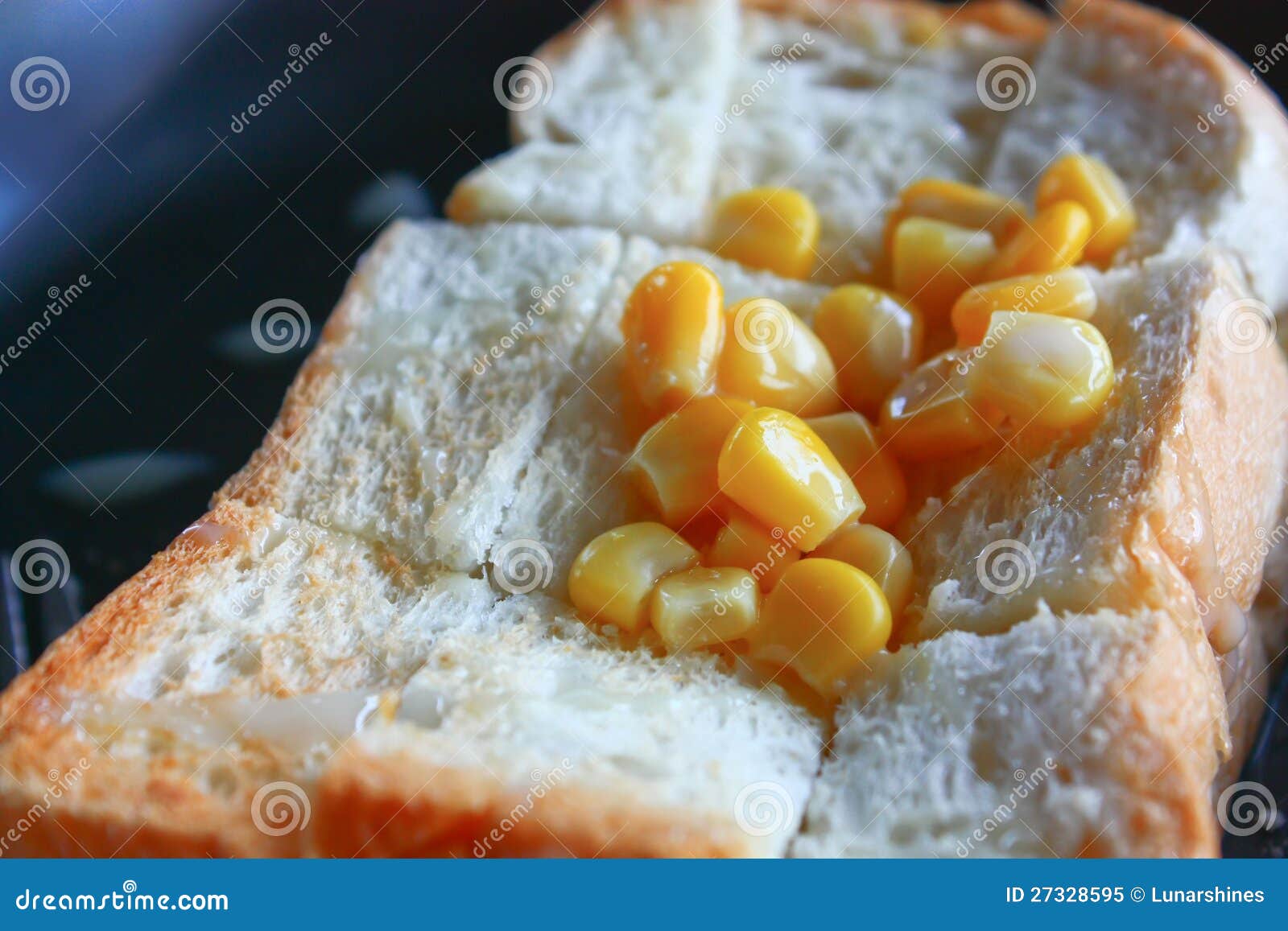 Breakfast of corn on toast stock image. Image of carbohydrates - 27328595