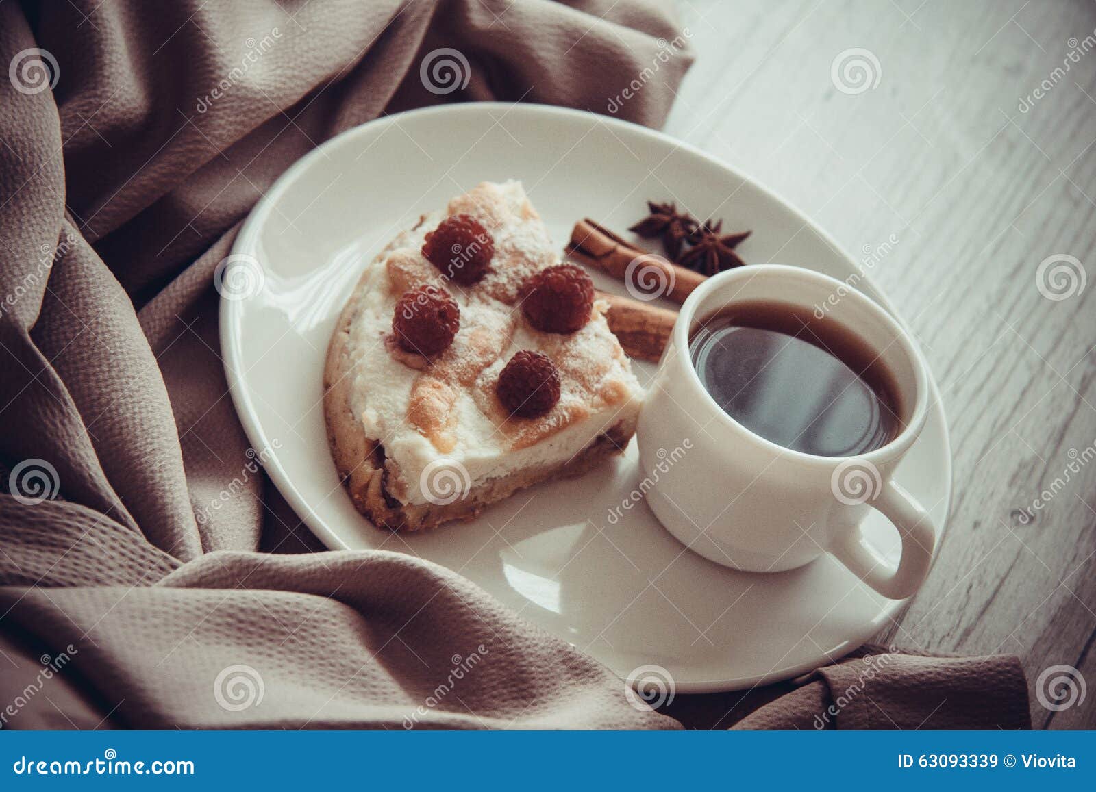 Breakfast of Cottage Cheese Kish Stock Image - Image of closeup ...