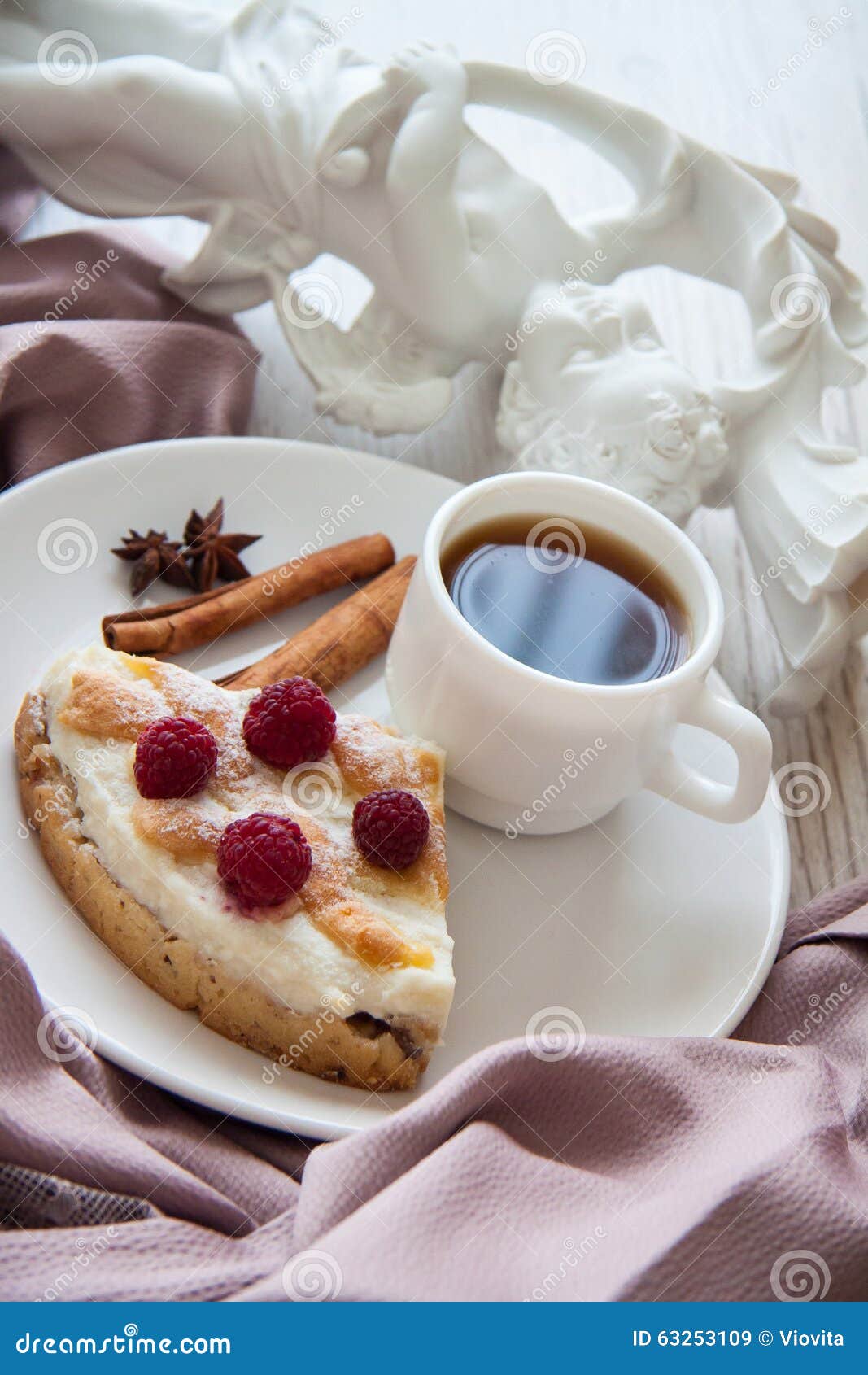 Breakfast with Cottage Cheese Kish Stock Image - Image of delicious ...