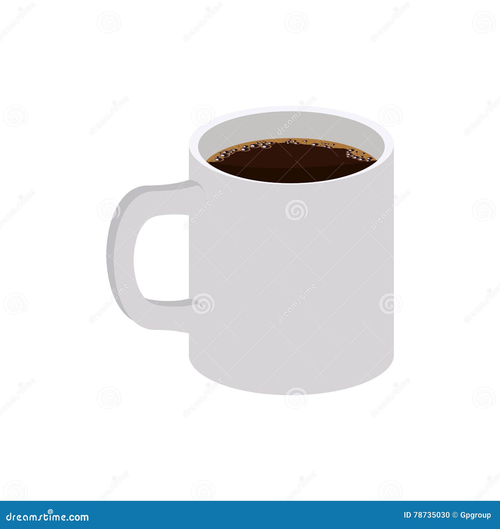 Breakfast Cup Handle with Coffee Stock Vector - Illustration of aroma ...
