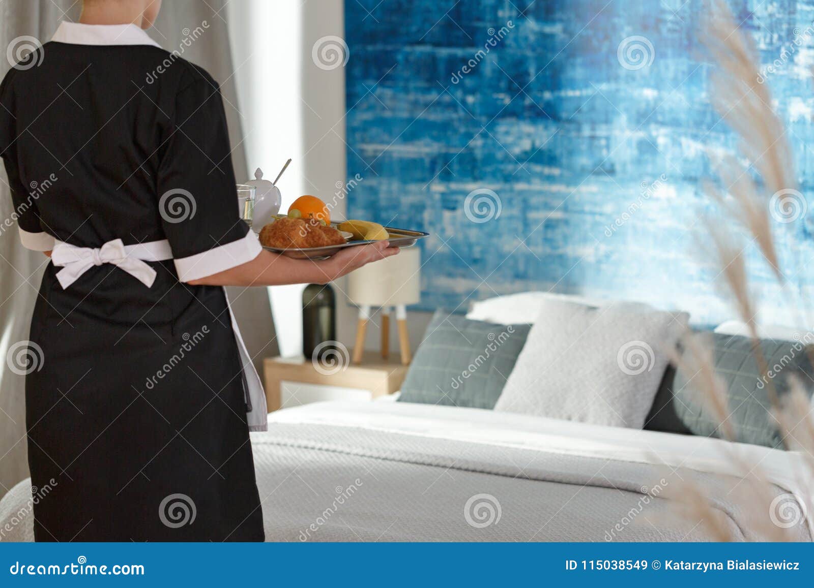 Breakfast Delivering Service Stock Image - Image of blurred, travel ...