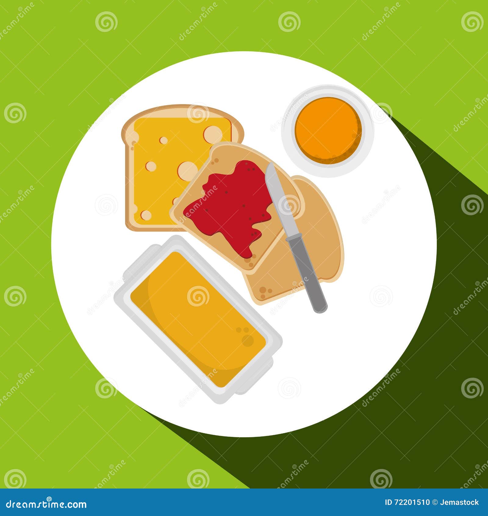 Breakfast Design , Vector Illustration Stock Vector - Illustration of ...