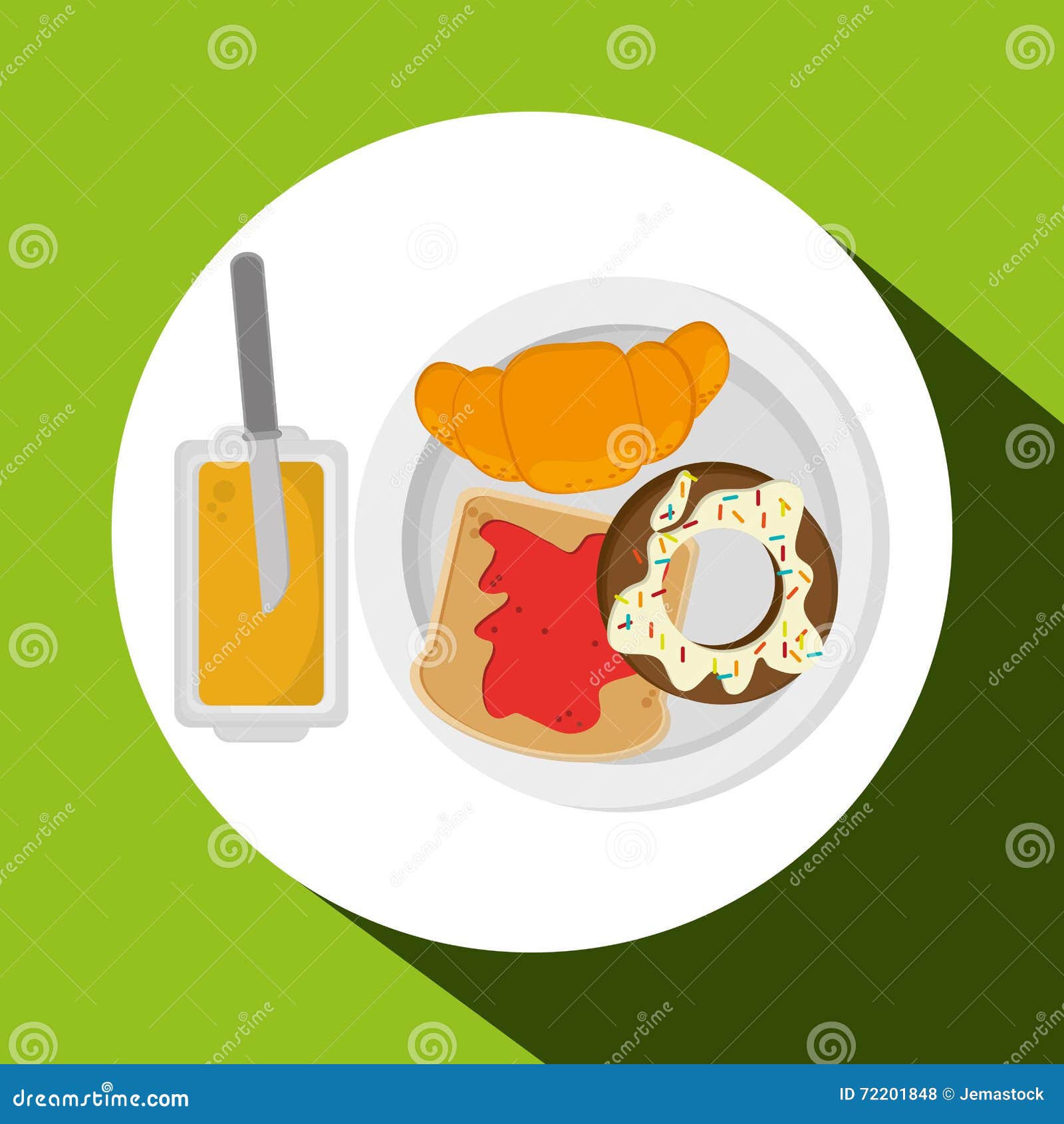 Breakfast Design , Vector Illustration Stock Vector - Illustration of ...