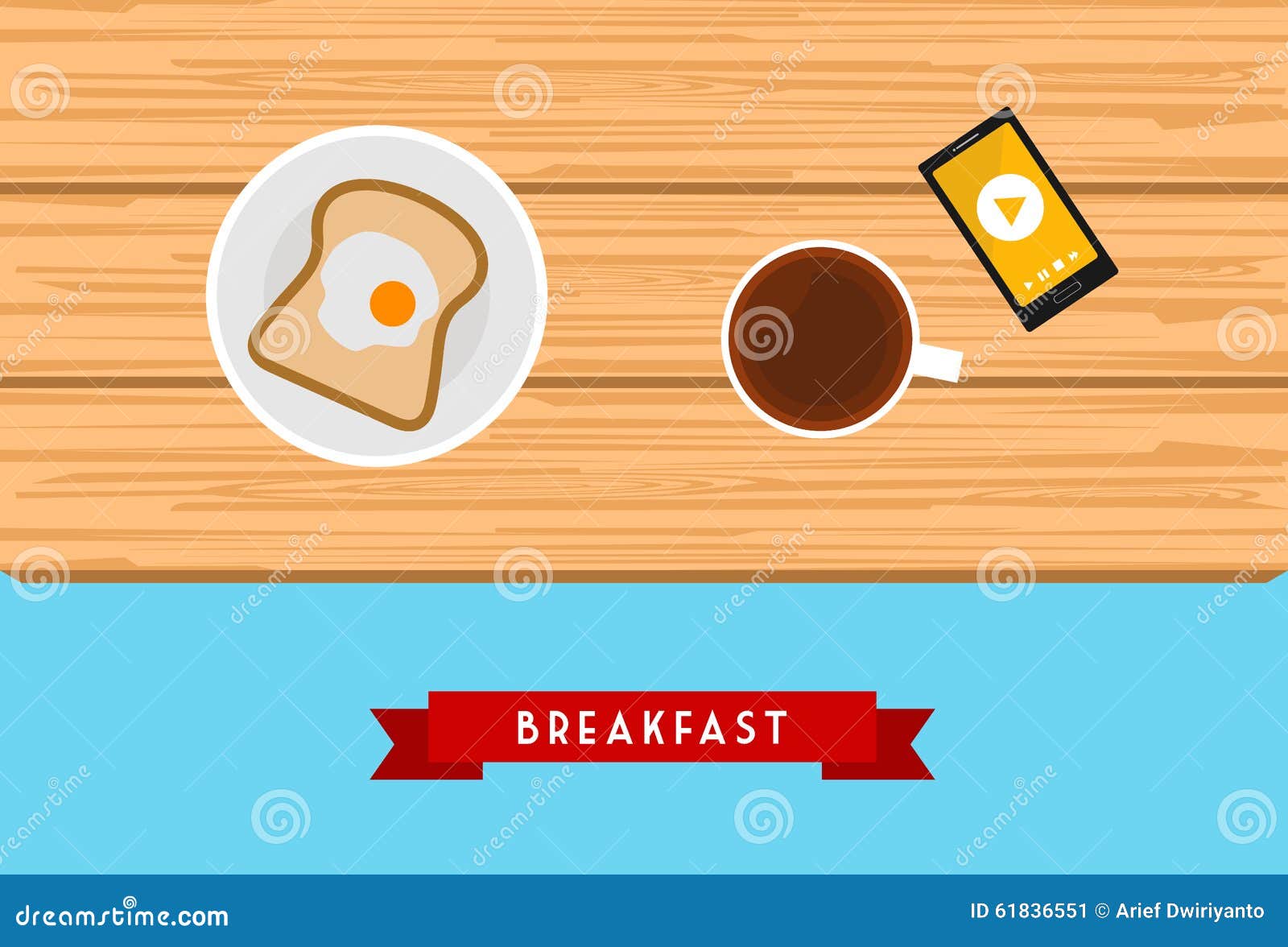 Breakfast design stock vector. Illustration of morning - 61836551