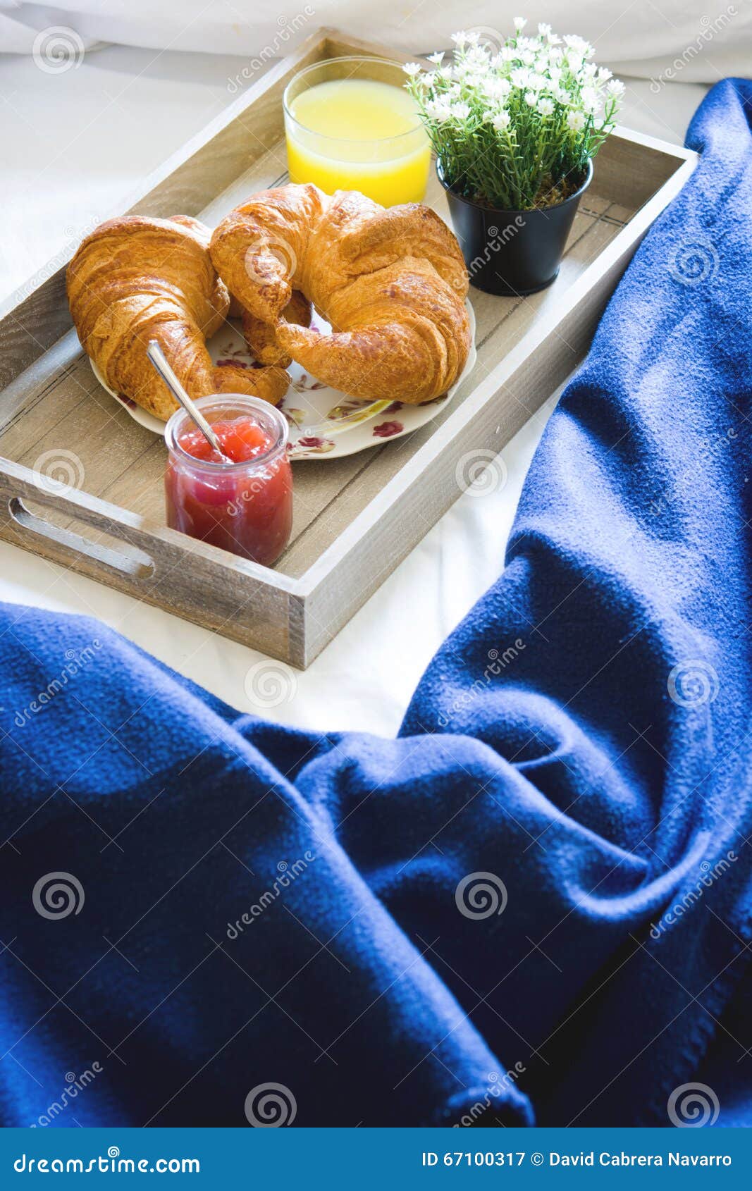 Breakfast Food on the Bed Inside a Bedroom Stock Image - Image of food ...