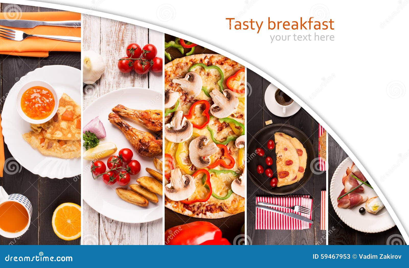 Breakfast food collage stock image. Image of dish, breakfast - 59467953