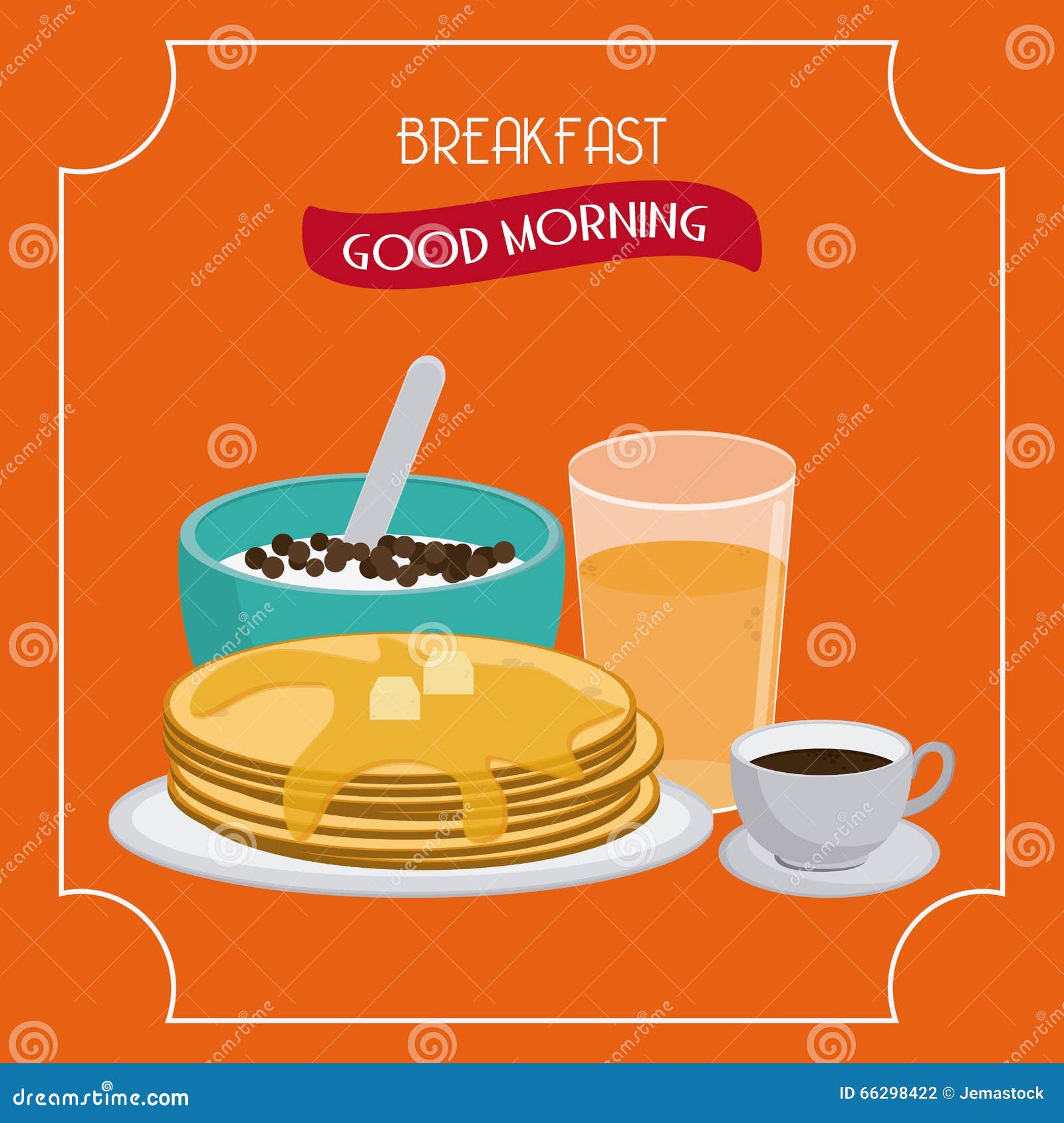 Breakfast food design stock vector. Illustration of breakfast - 66298422