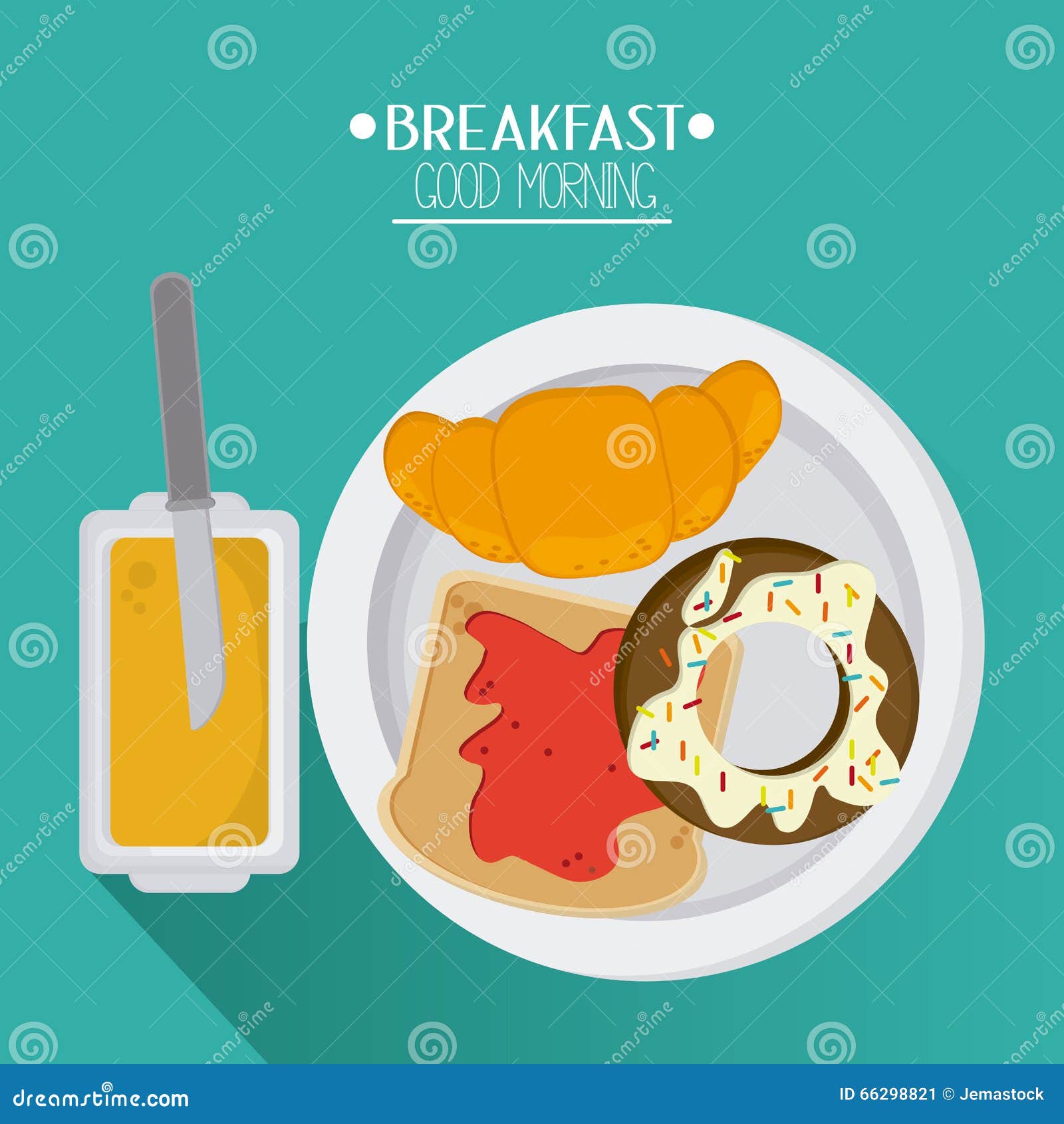 Breakfast food design stock vector. Illustration of natural - 66298821