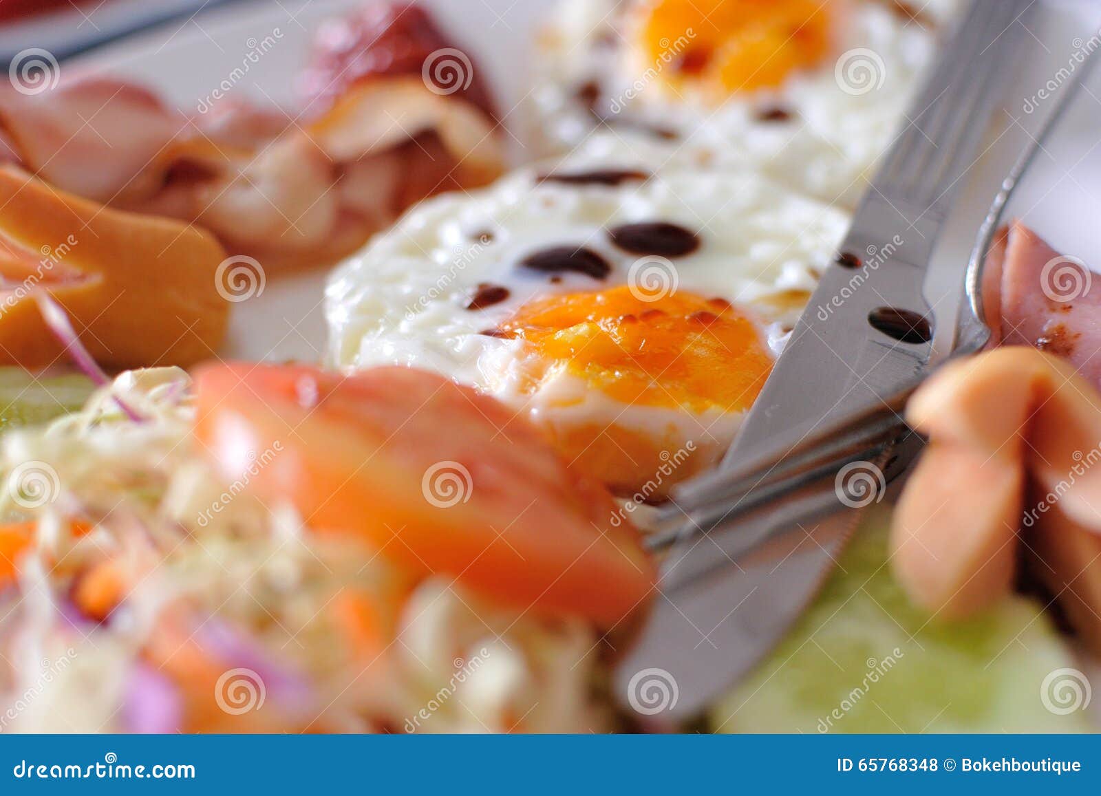 The Breakfast Food in the Morning Stock Photo - Image of pork ...