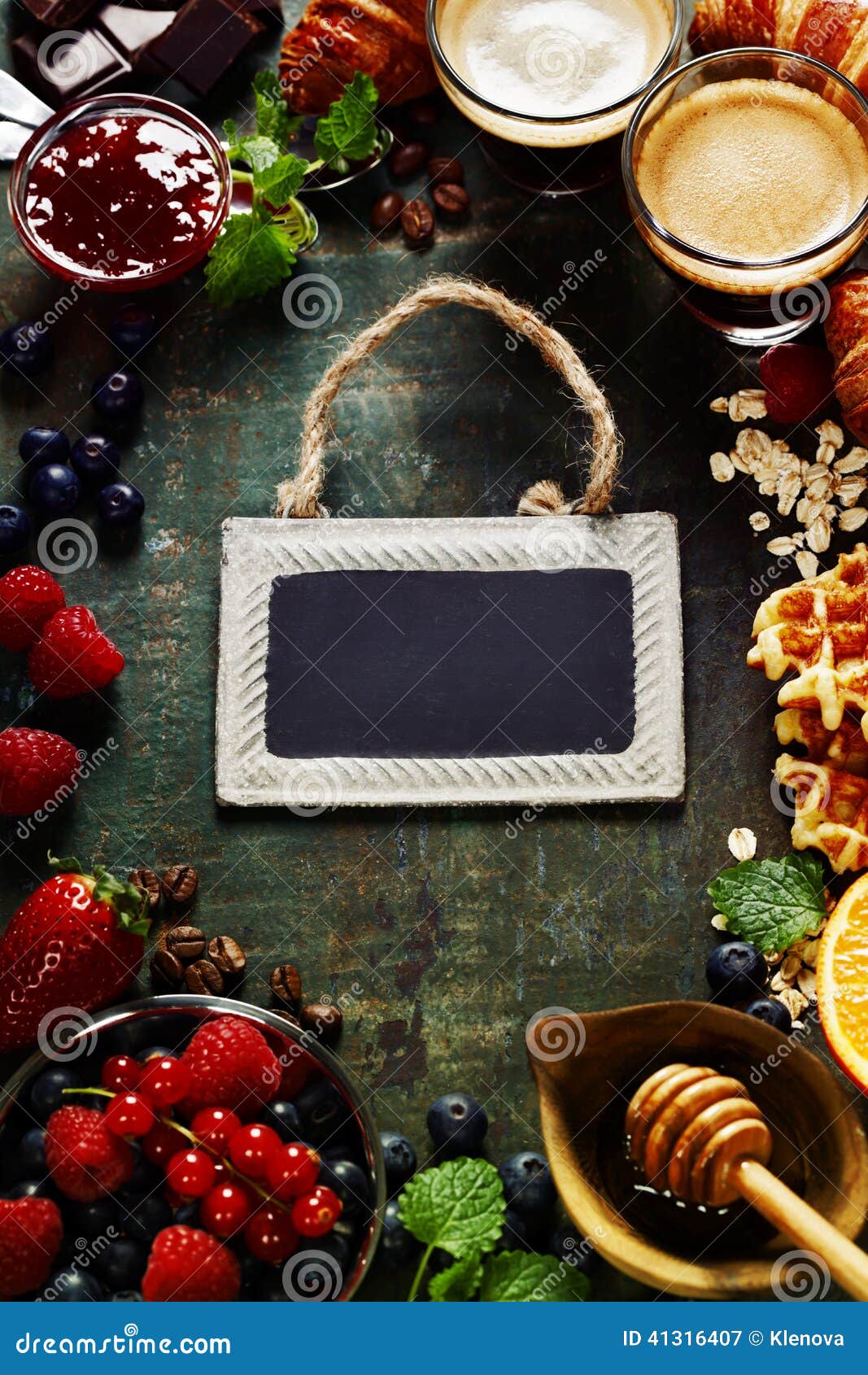 Breakfast frame stock image. Image of dark, cafe, oats - 41316407