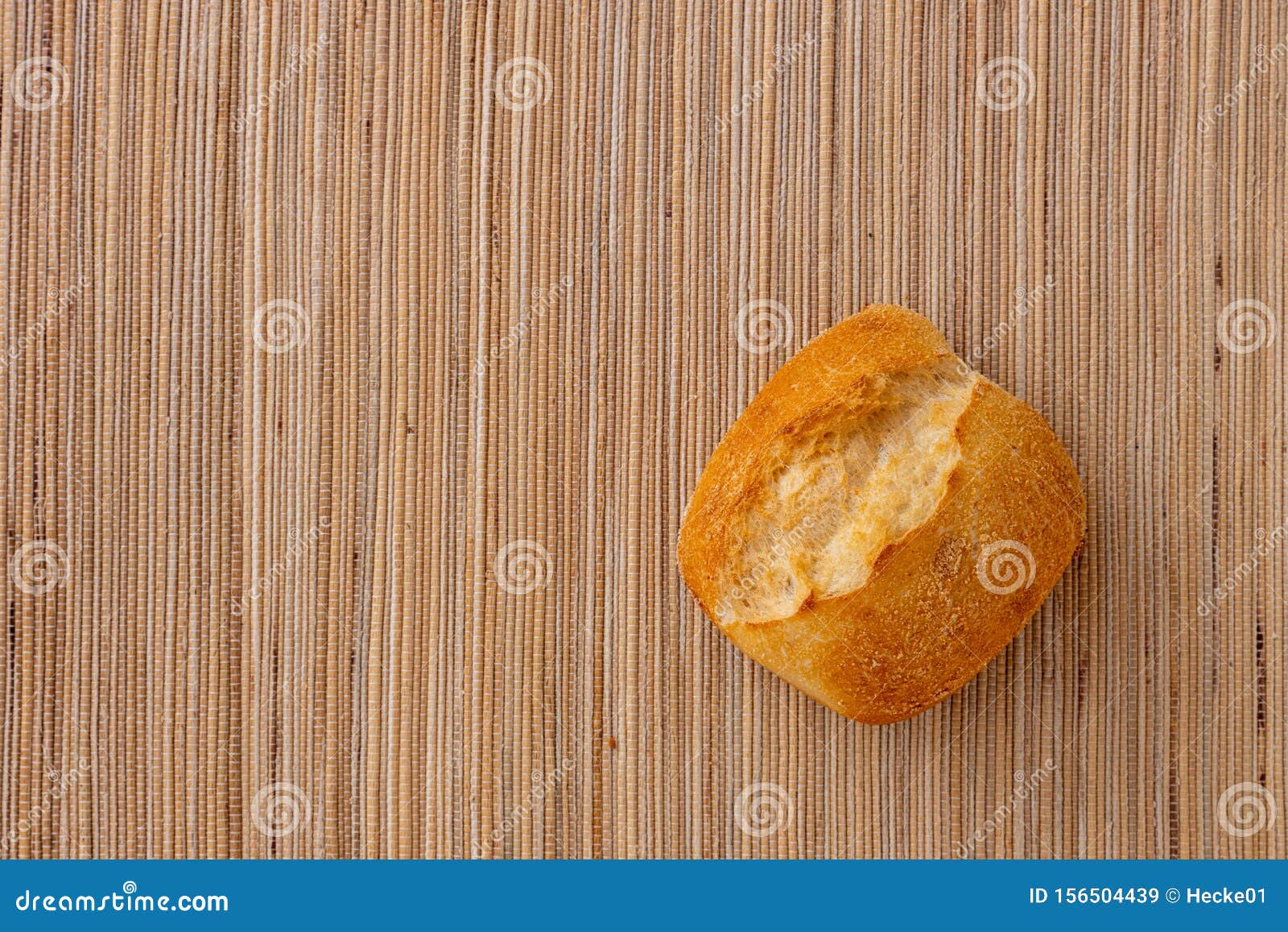 Breakfast with a Fresh Rustic Bun Stock Image - Image of closeup, fresh ...
