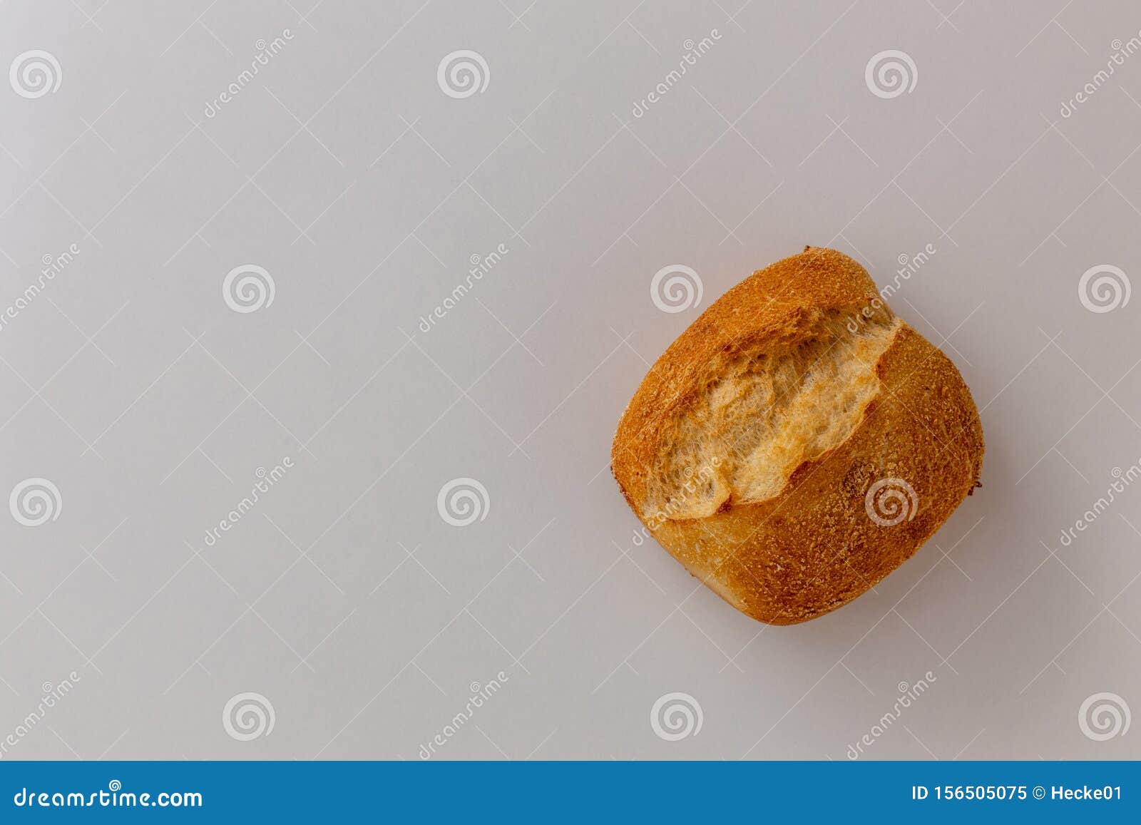 Breakfast with a Fresh Rustic Bun Stock Image - Image of snack, table ...