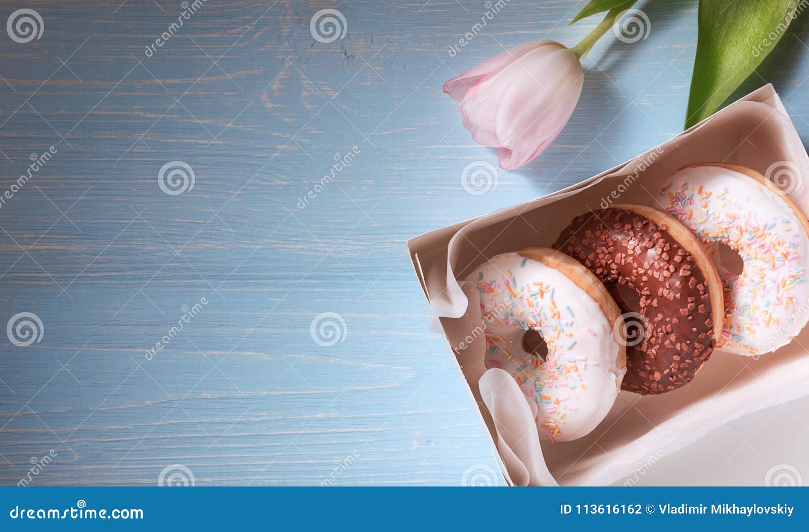Breakfast for Friends, Donuts in a Box Stock Photo - Image of donuts ...