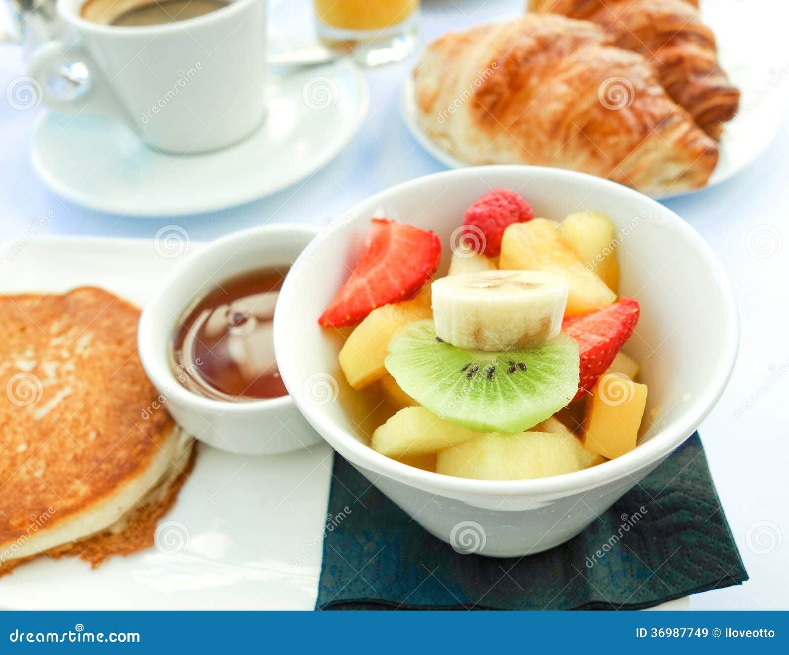 Breakfast with Fruit stock image. Image of break, buttery - 36987749