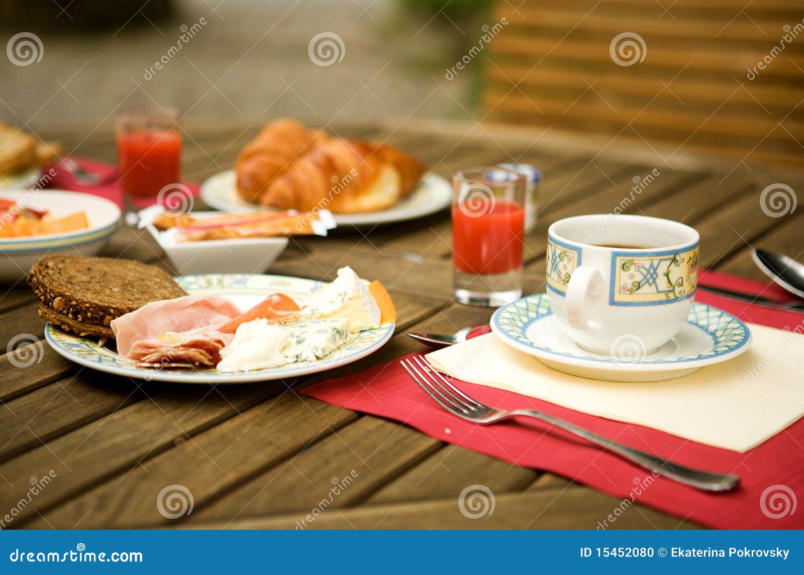 Breakfast in the garden stock photo. Image of coffee - 15452080