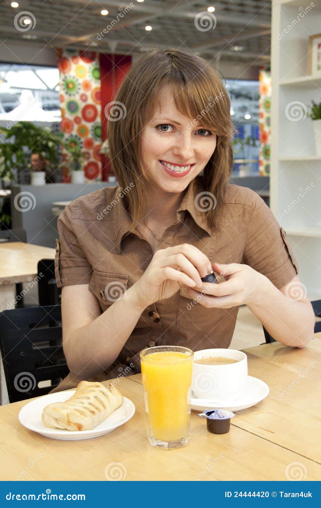 Breakfast girl stock photo. Image of lady, looking, caucasian - 24444420