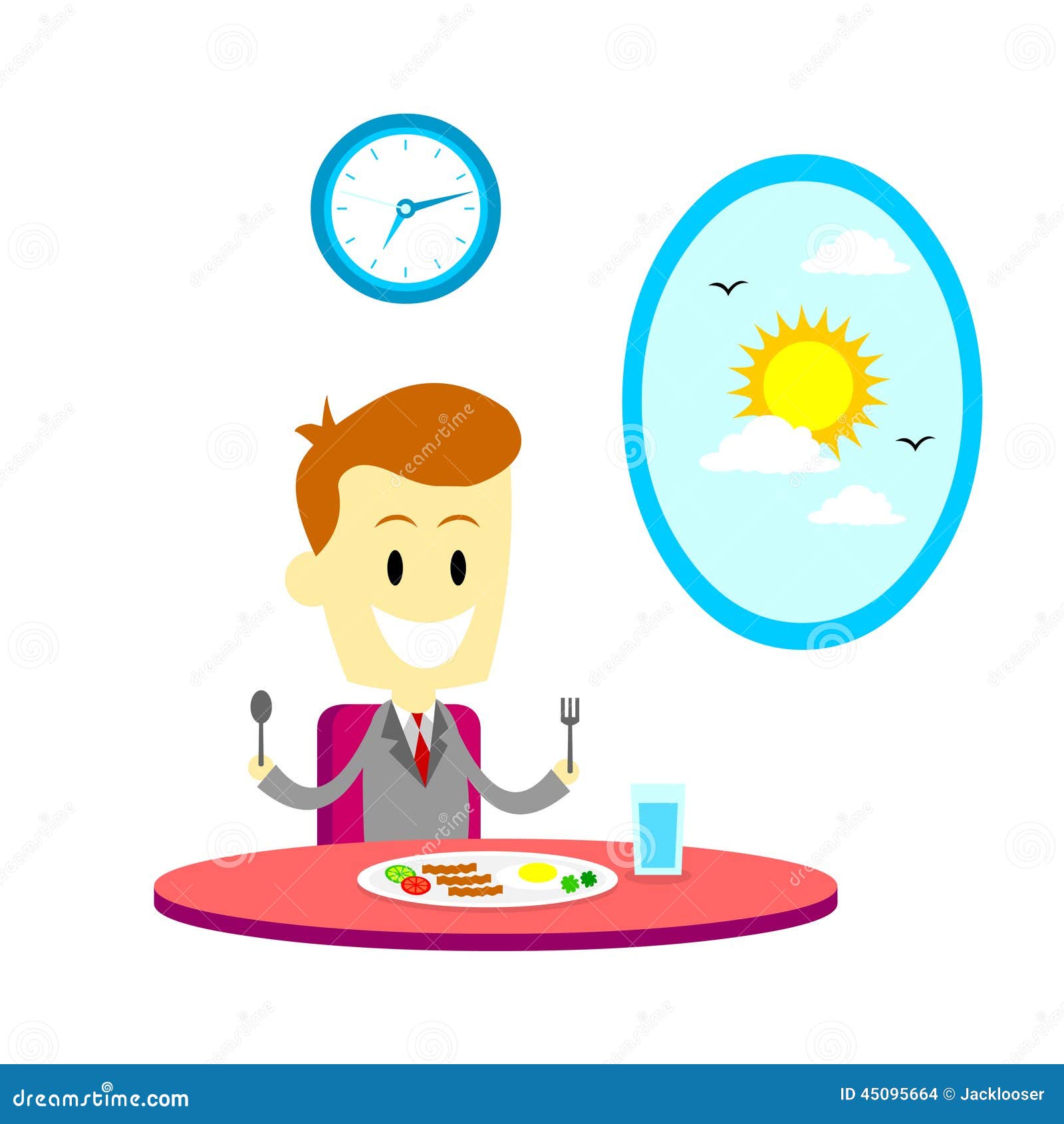 Breakfast before Going To Work Stock Vector - Illustration of stone ...