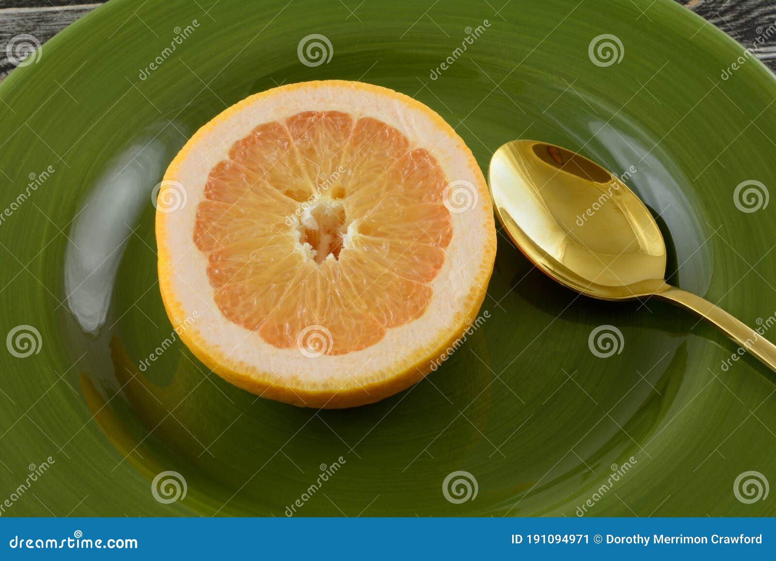 Breakfast Grapefruit Half on Plate Stock Image - Image of sweet, fresh ...