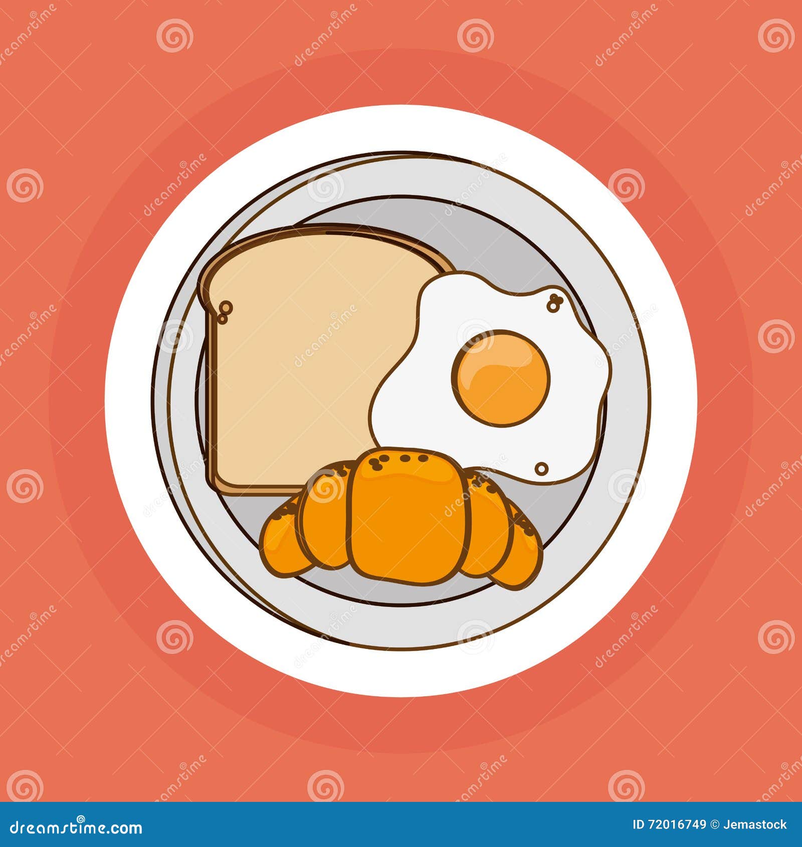 Breakfast Graphic Design, Vector Illustration Stock Vector ...