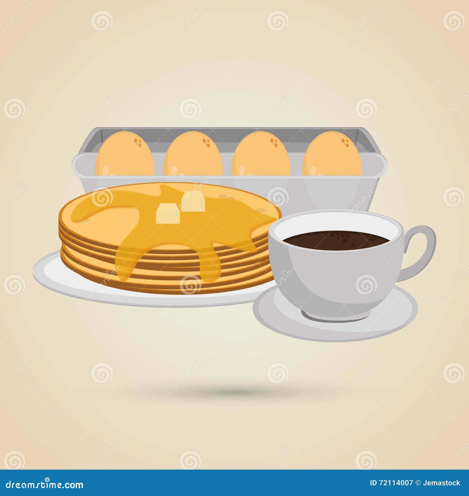 Breakfast Graphic Design, Vector Illustration Stock Vector ...