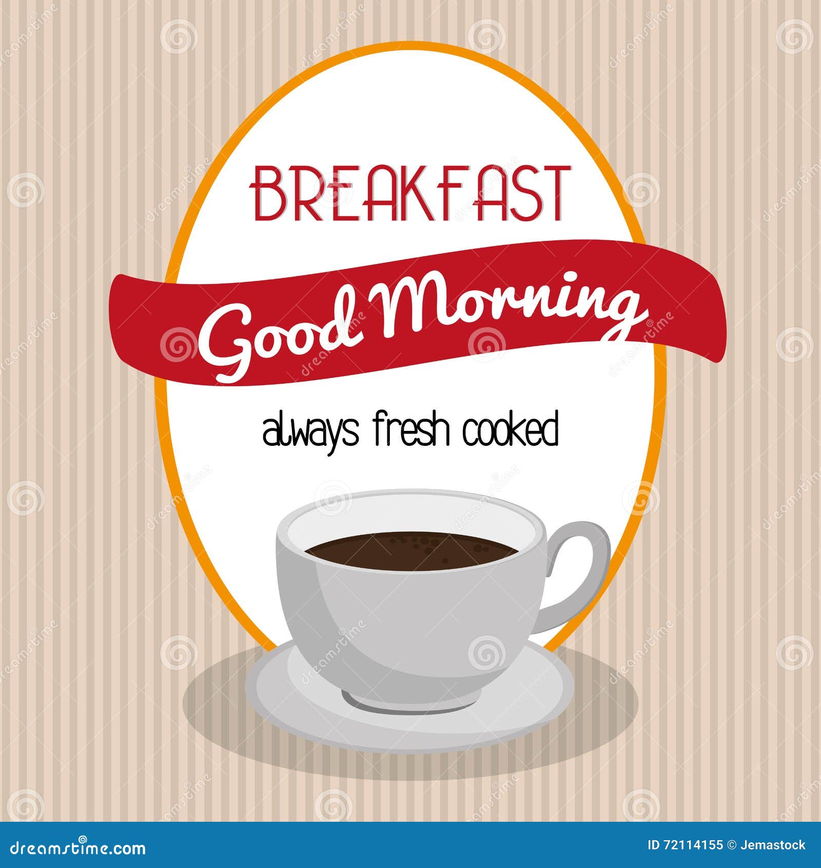Breakfast Graphic Design, Vector Illustration Stock Vector ...