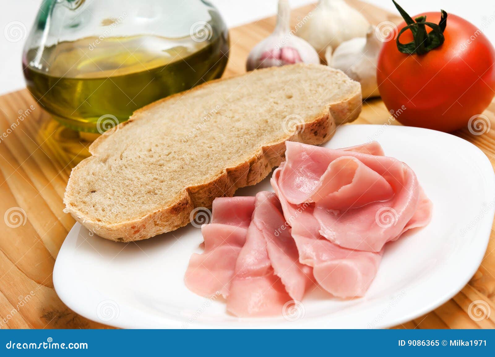 Breakfast with ham stock image. Image of diet, ingredient - 9086365