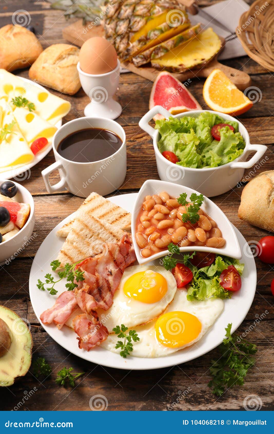 Breakfast stock photo. Image of british, wood, toast - 104068218
