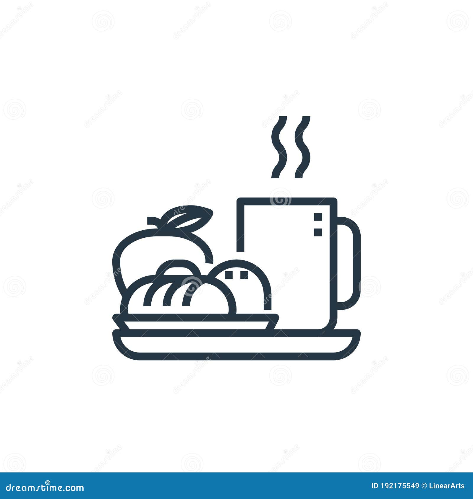 Breakfast Icon Vector Isolated On White Background, Breakfast Sign ...