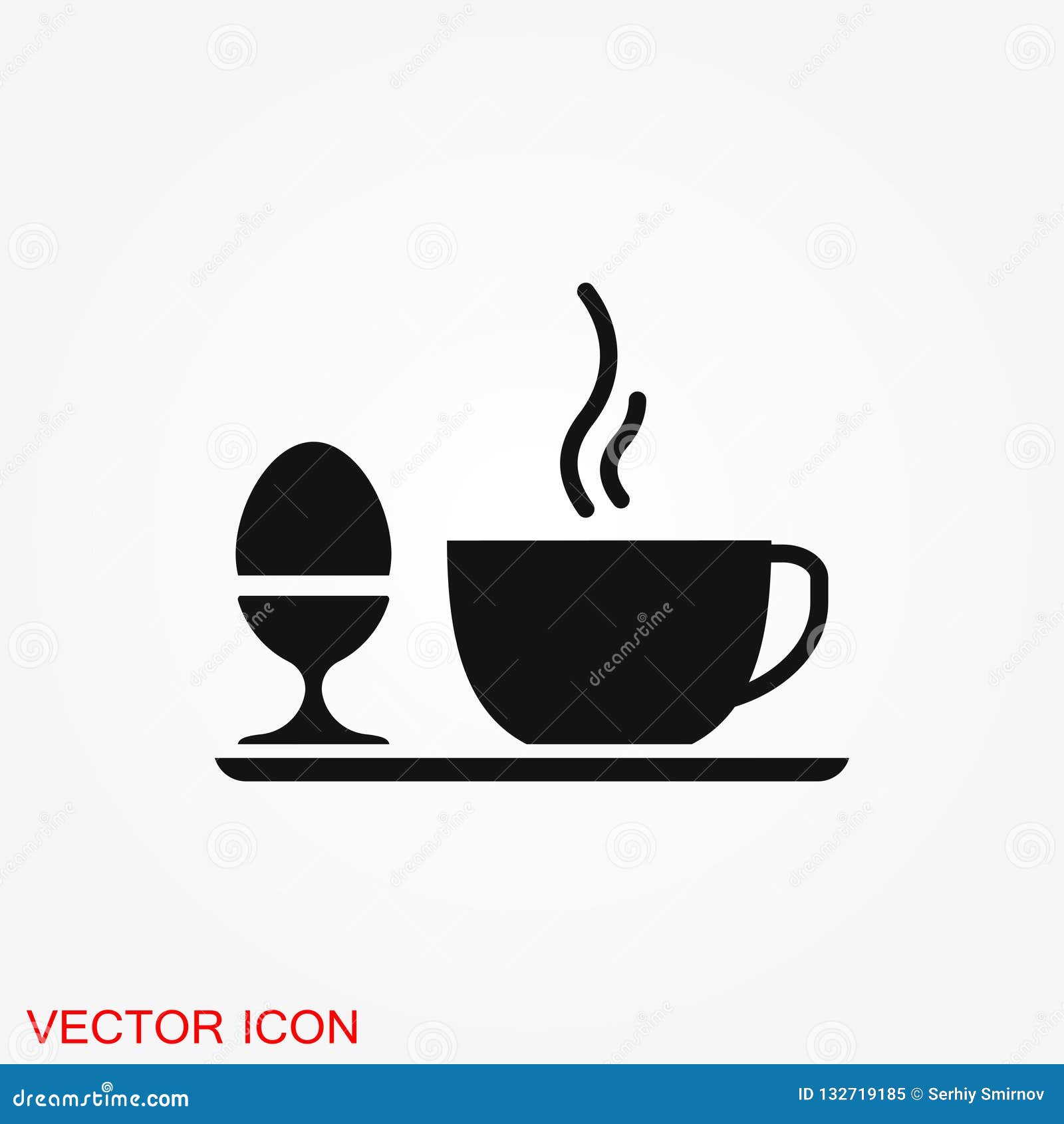 Breakfast Icon. Vector Symbol on a Background Stock Illustration ...