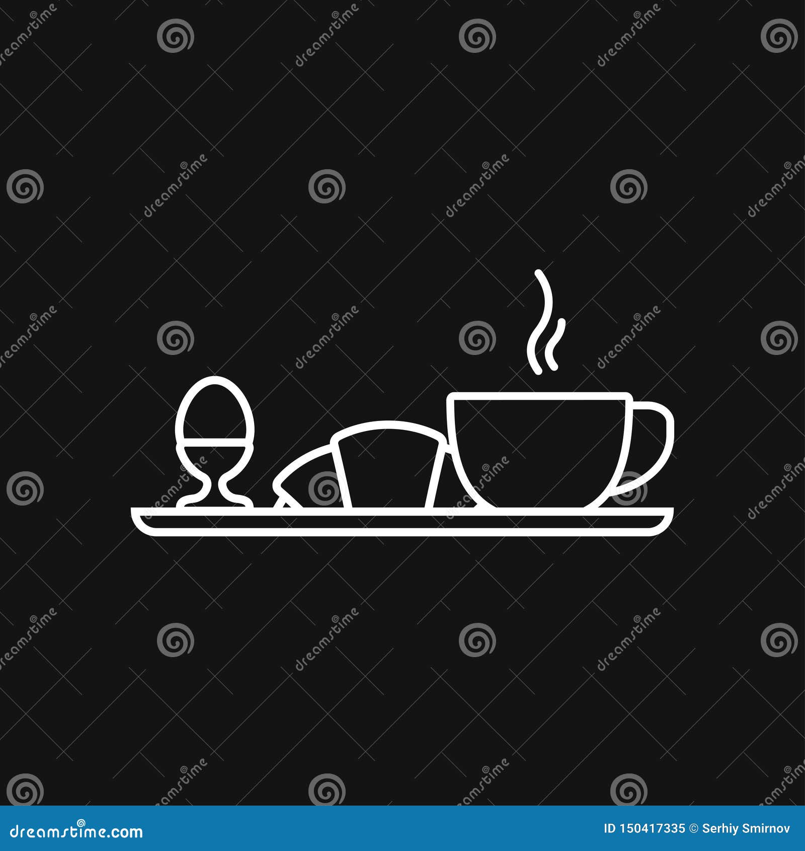 Breakfast Icon. Vector Symbol on a Background Stock Illustration ...