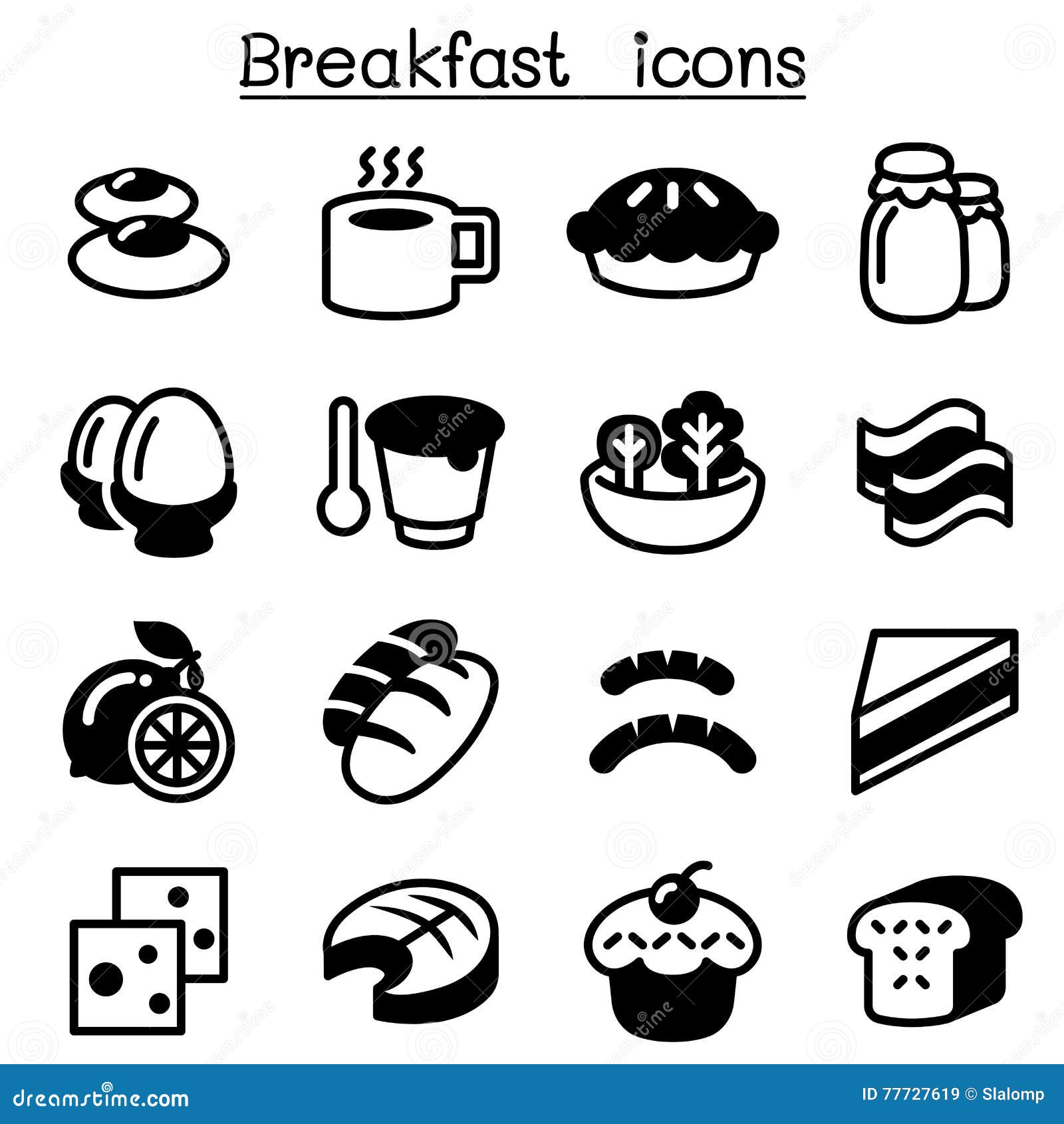 Breakfast Icons Set1 Stock Illustration | CartoonDealer.com #72474271