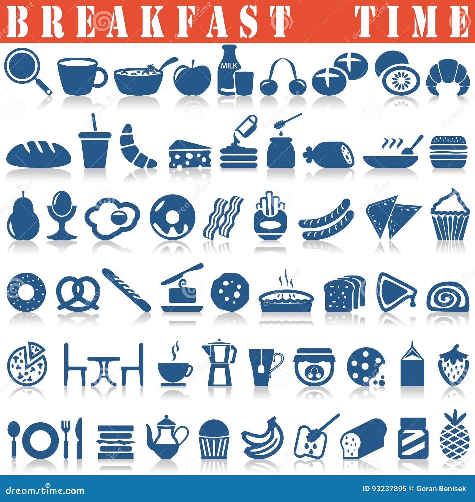 Breakfast Icons Set1 Stock Illustration | CartoonDealer.com #72474271