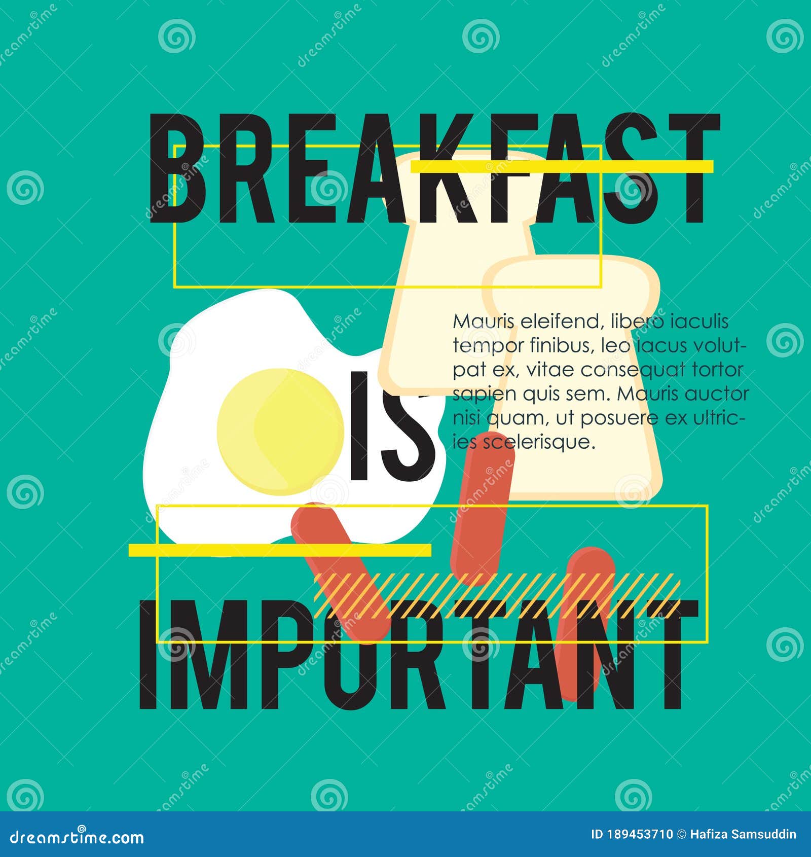 Breakfast is Important Quote. Vector Illustration Decorative Design ...