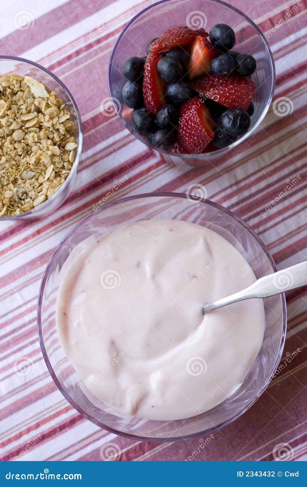 Breakfast Items Set on Table Stock Photo - Image of spoon, healthy: 2343432