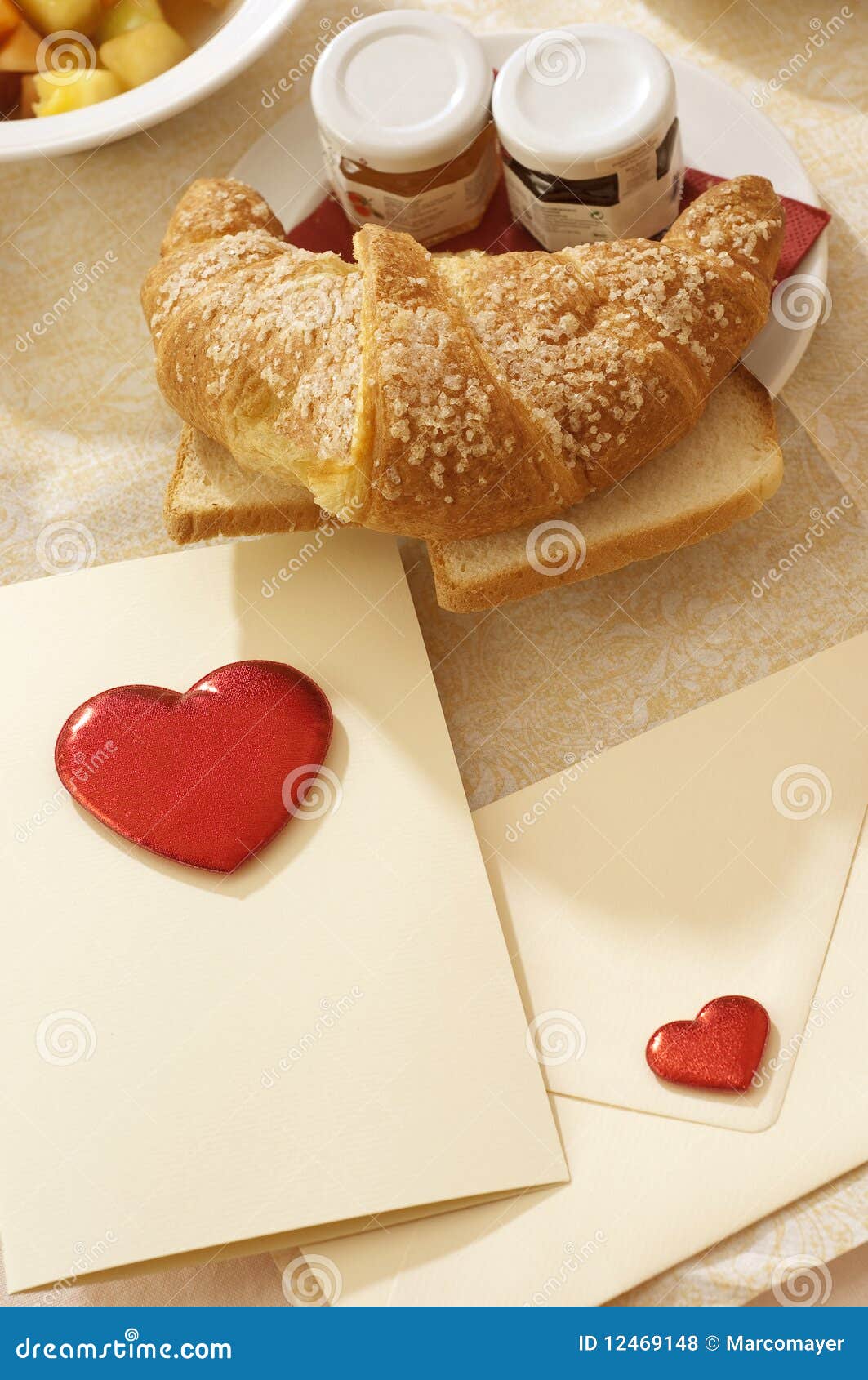 Breakfast for lovers stock photo. Image of juice, meal - 12469148