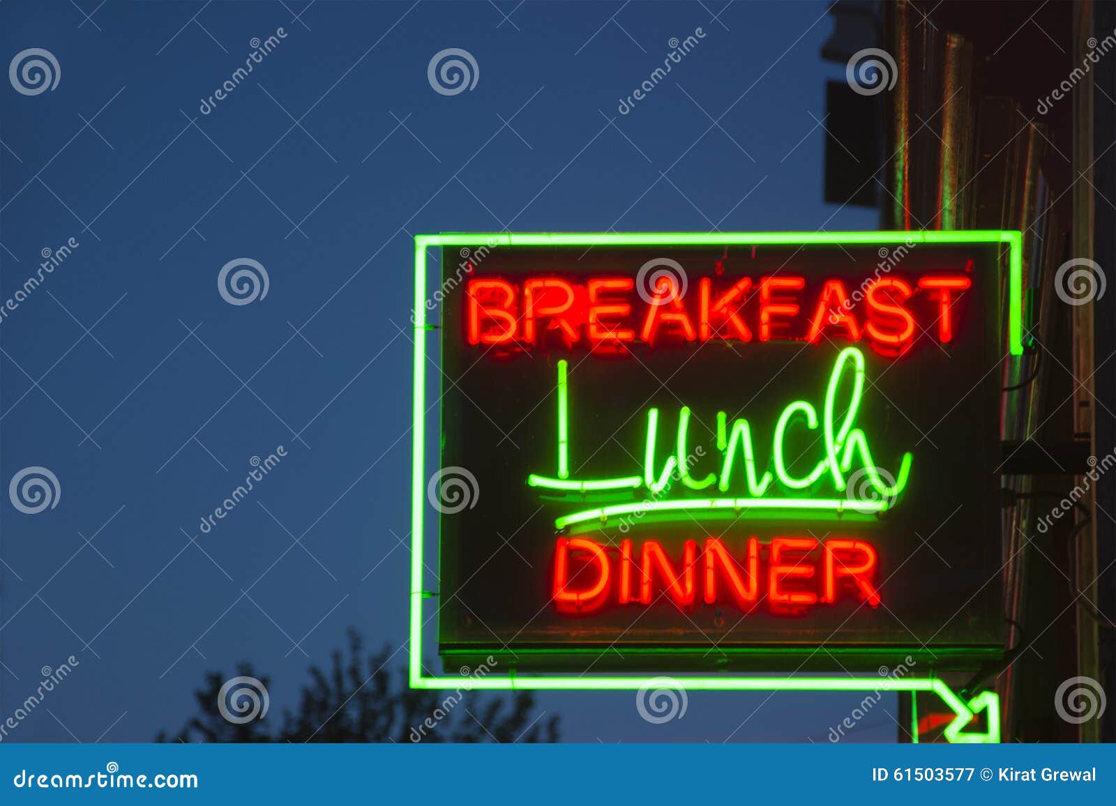 Breakfast Lunch Dinner Sign Stock Image - Image of dinner, diner: 61503577
