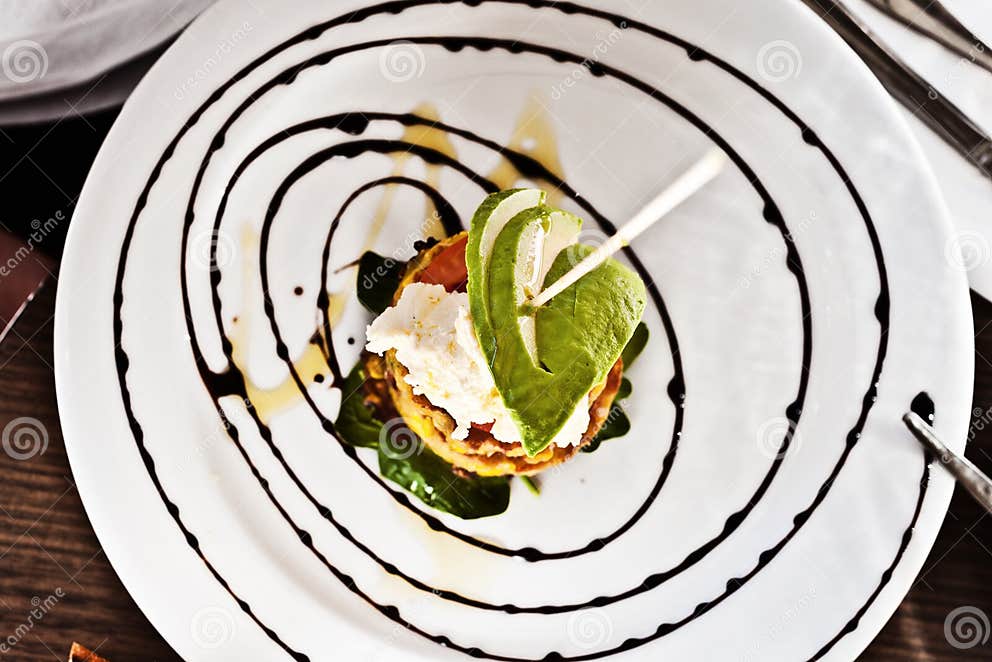 Gourmet avo breakfast stock photo. Image of gourmet, salad - 32094968