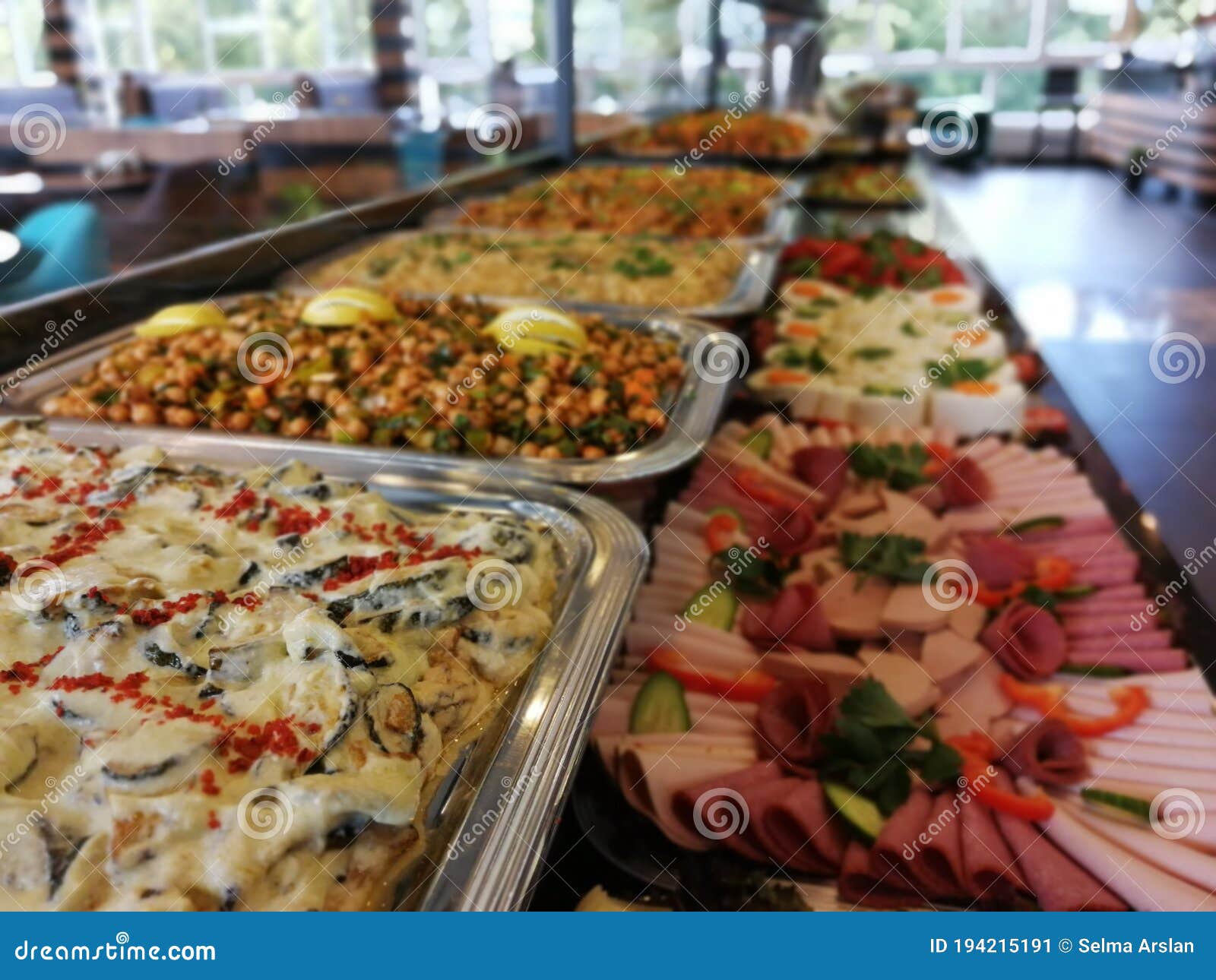 Breakfast and Meals in Open Buffet Stock Image - Image of breakfast ...
