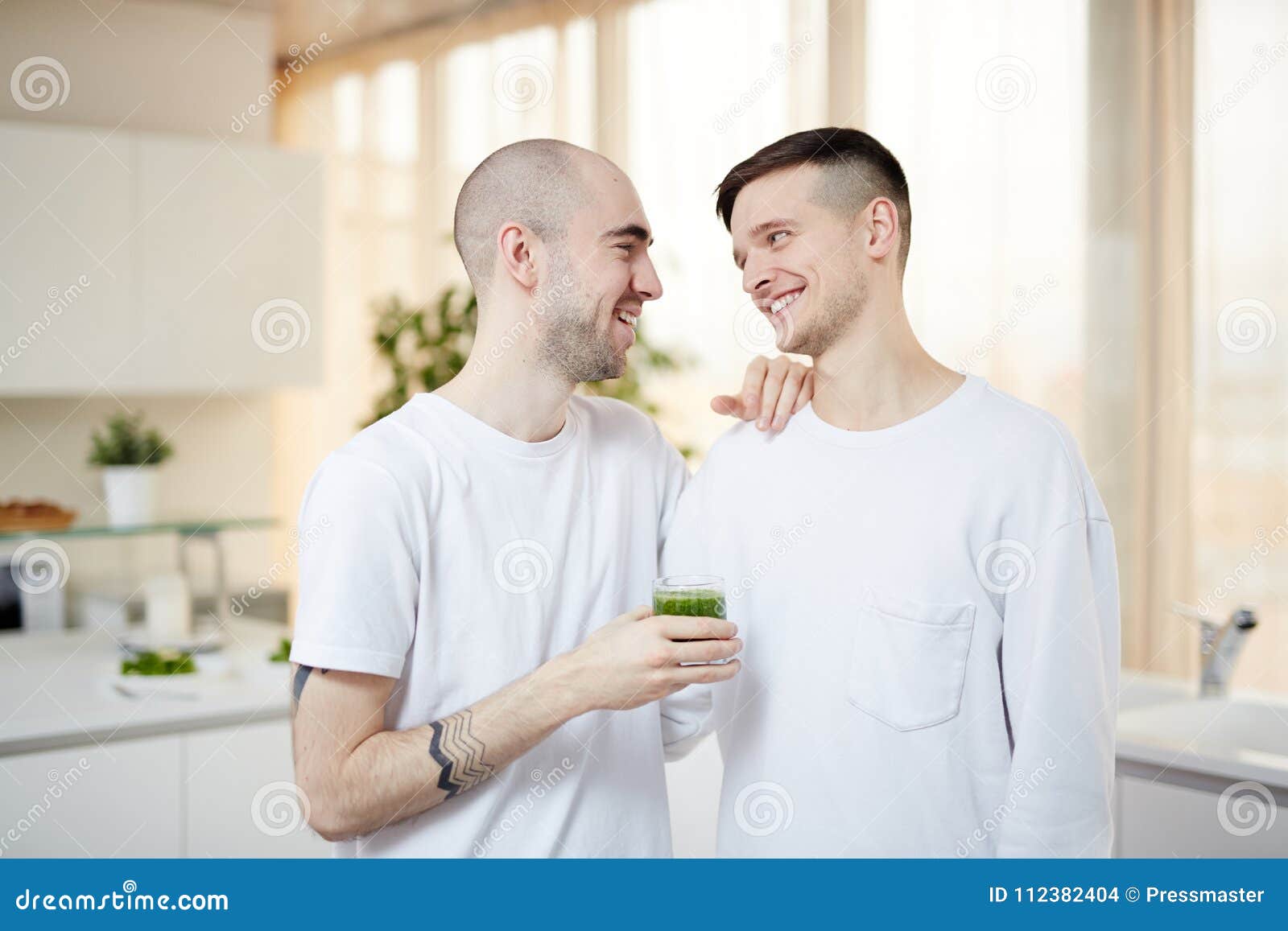 Breakfast of men stock photo. Image of people, adult - 112382404