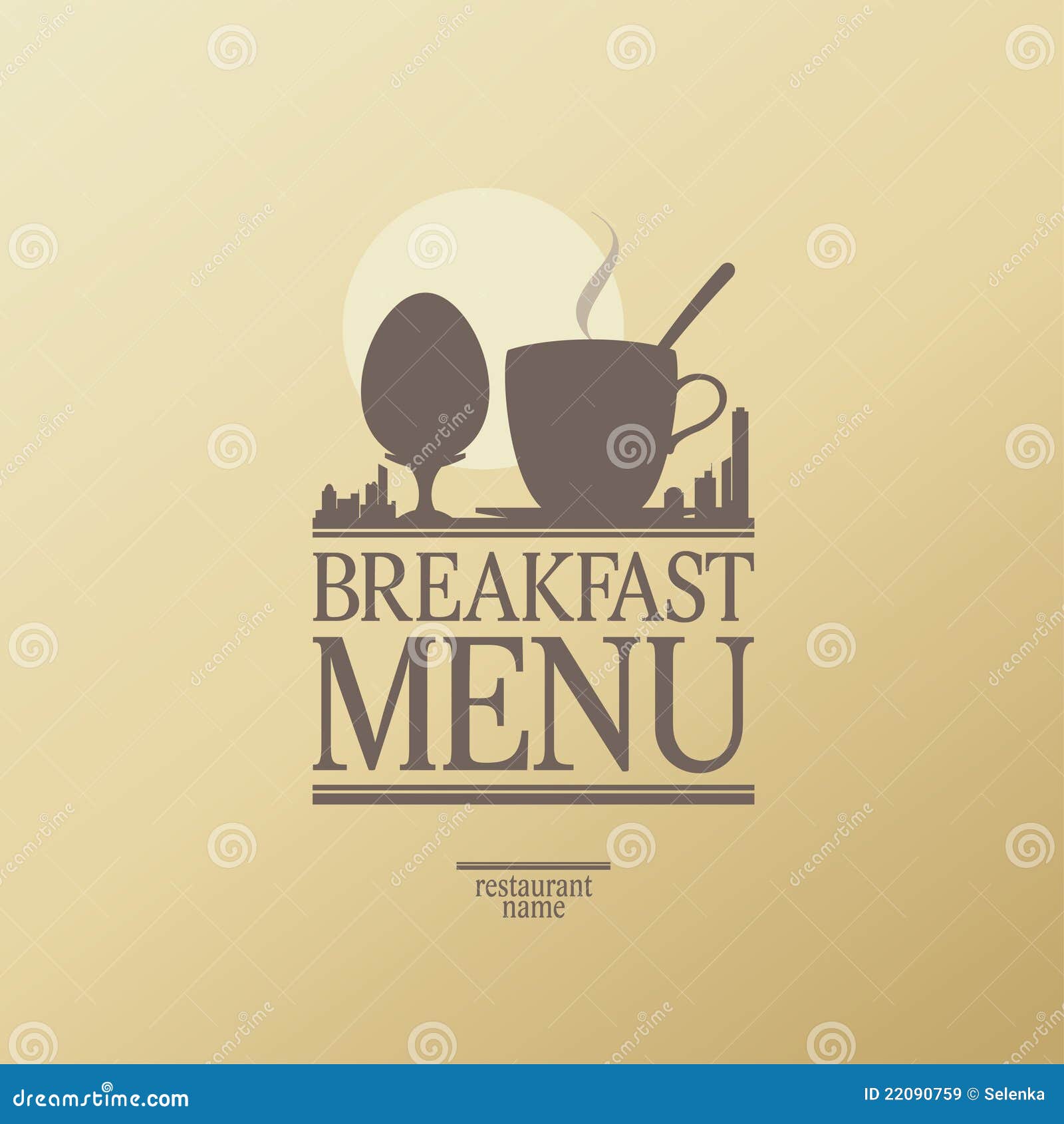 Breakfast menu. stock vector. Illustration of food, city - 22090759