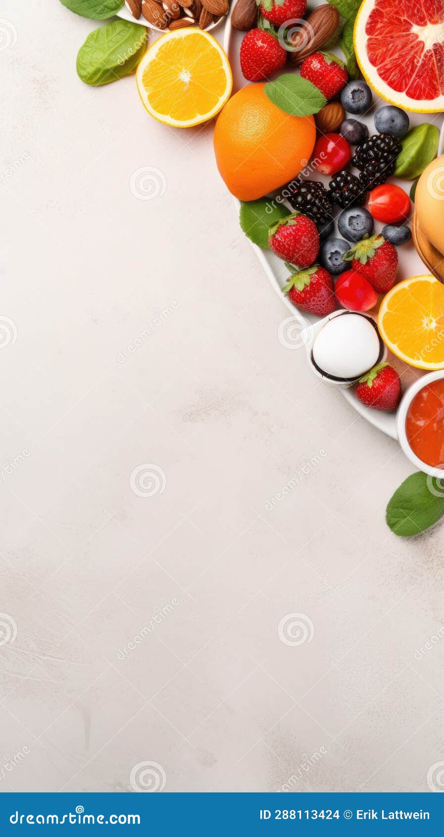 Breakfast Menu Background in Portrait Mode with Copy Space - Stock ...