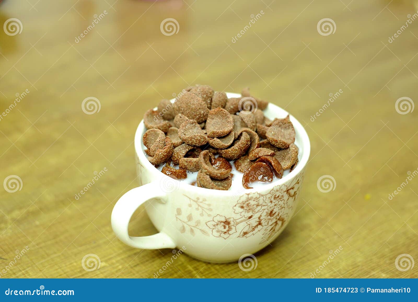 Breakfast Menu Coco Crunch with Milk Stock Image - Image of crunch ...