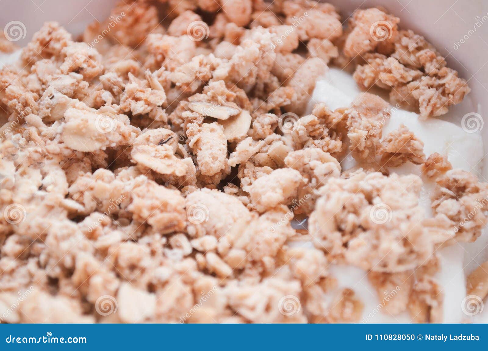 Flakes with yoghurt stock photo. Image of meal, straciatella - 110828050