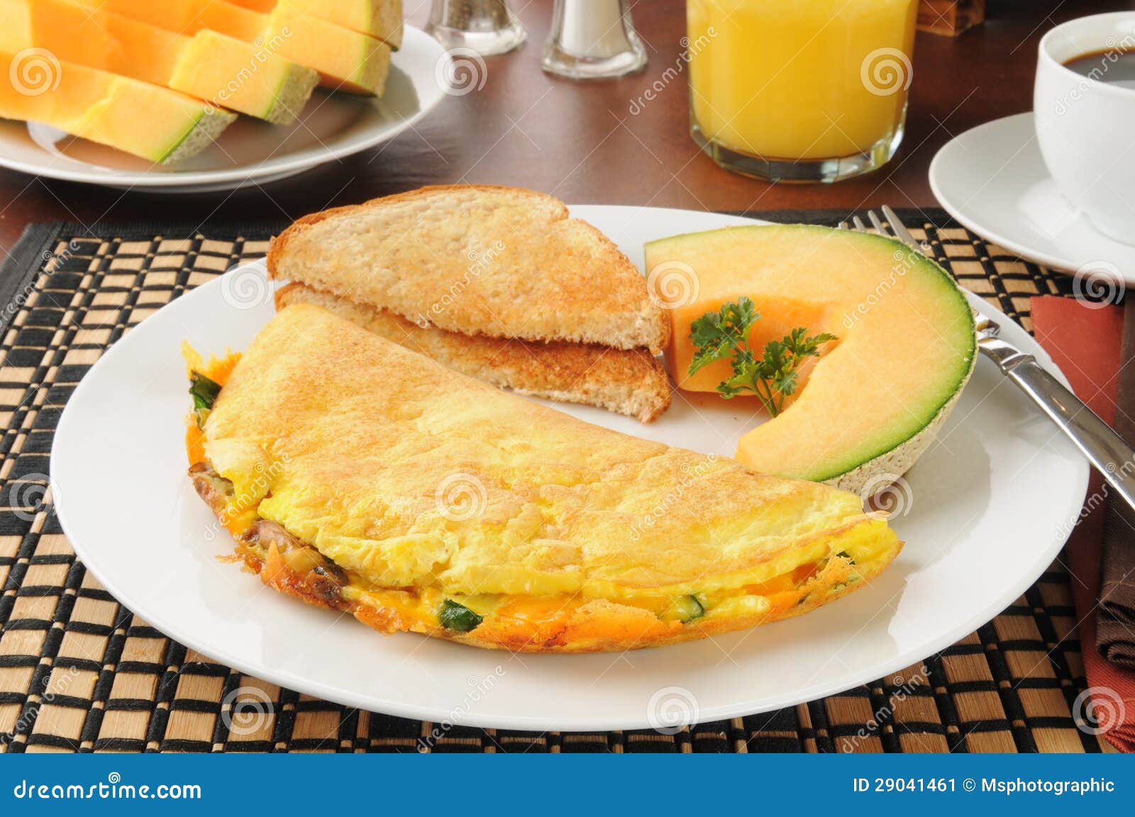 Breakfast omelet stock image. Image of omelet, orange - 29041461
