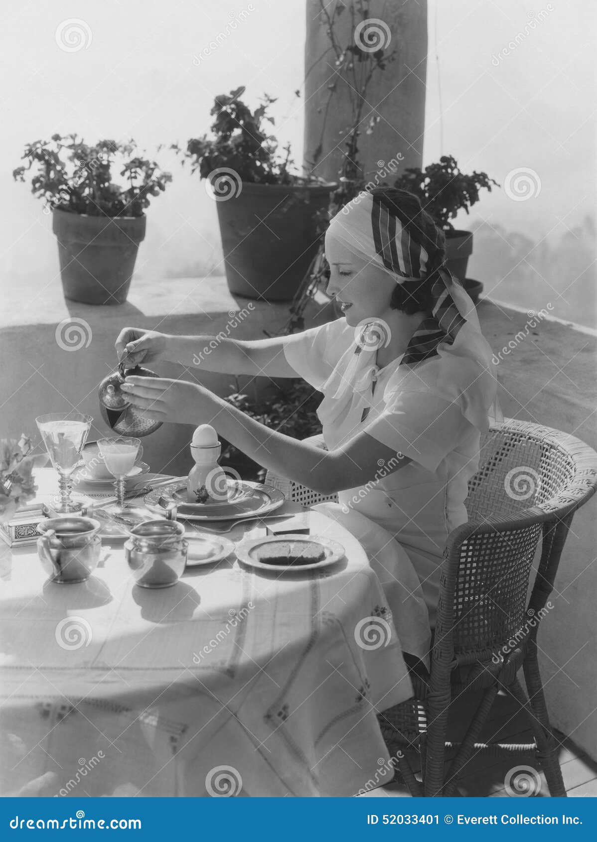 Breakfast for one stock image. Image of balcony, black - 52033401