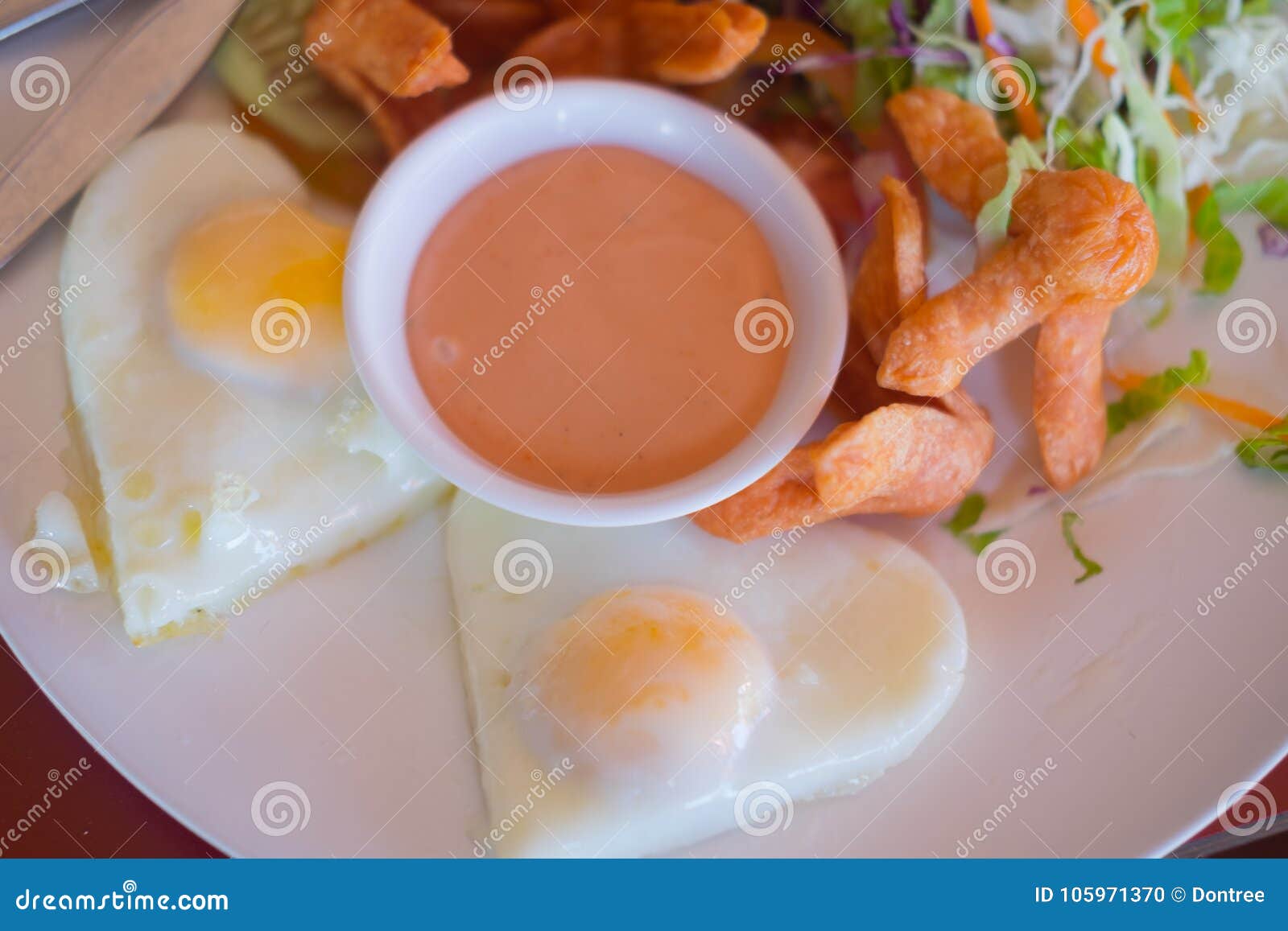 Breakfast with Over Easy Egg and Hotdog Stock Photo - Image of tasty ...