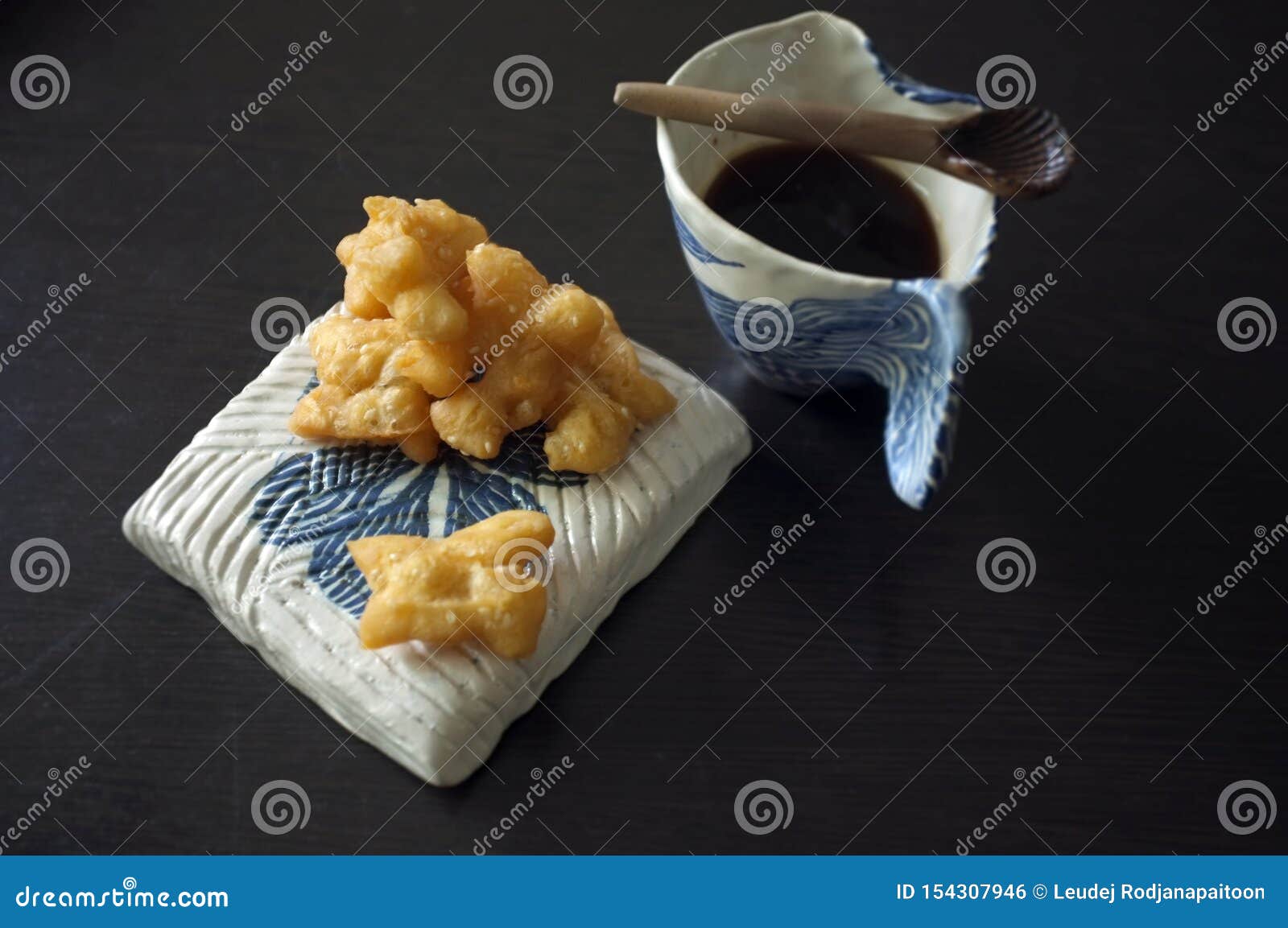 Breakfast , Pa Tong Go or Deep-fried Dough Stick and Coffee Stock Photo ...