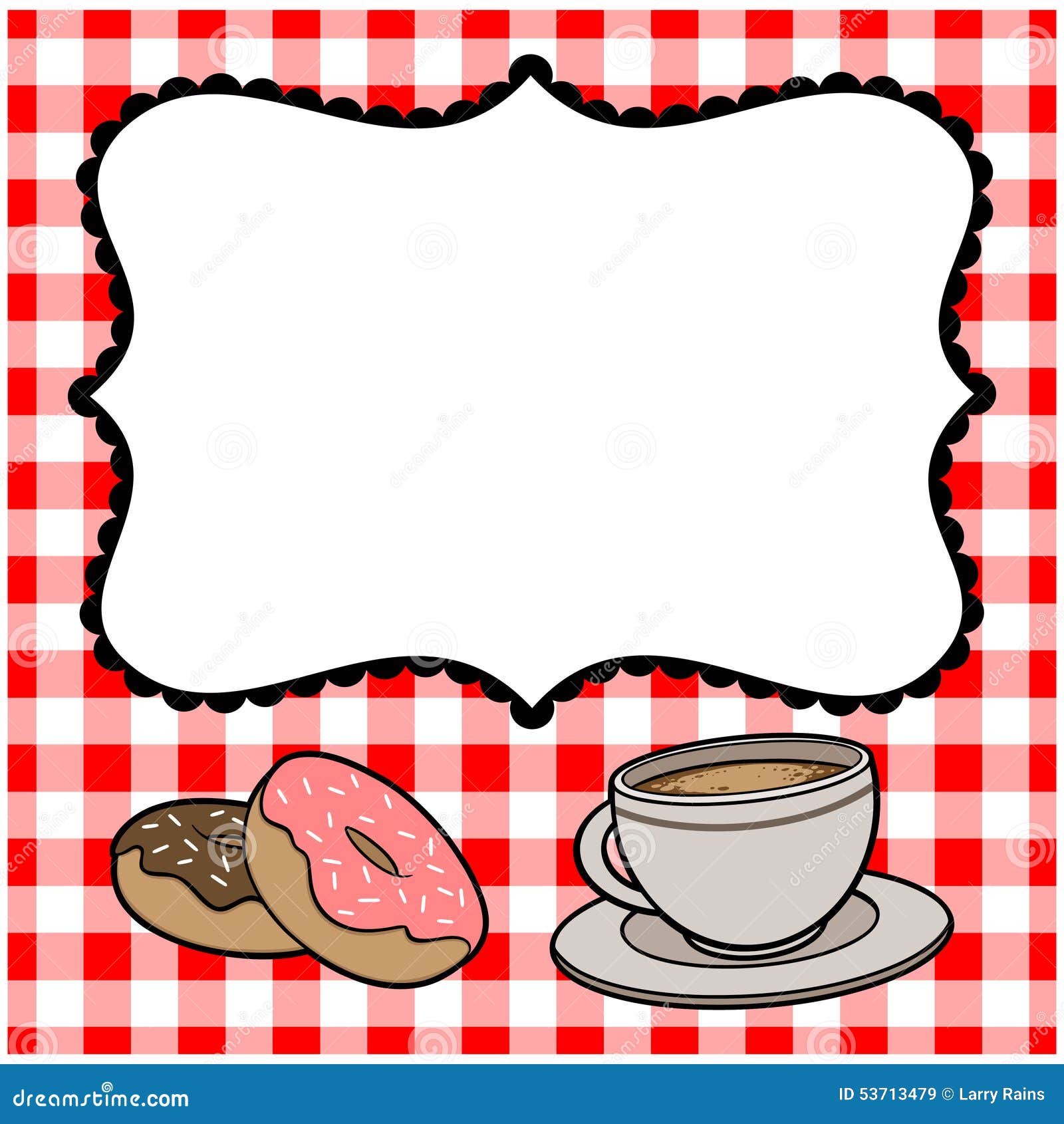 Breakfast Party Invite stock vector. Illustration of plate - 53713479