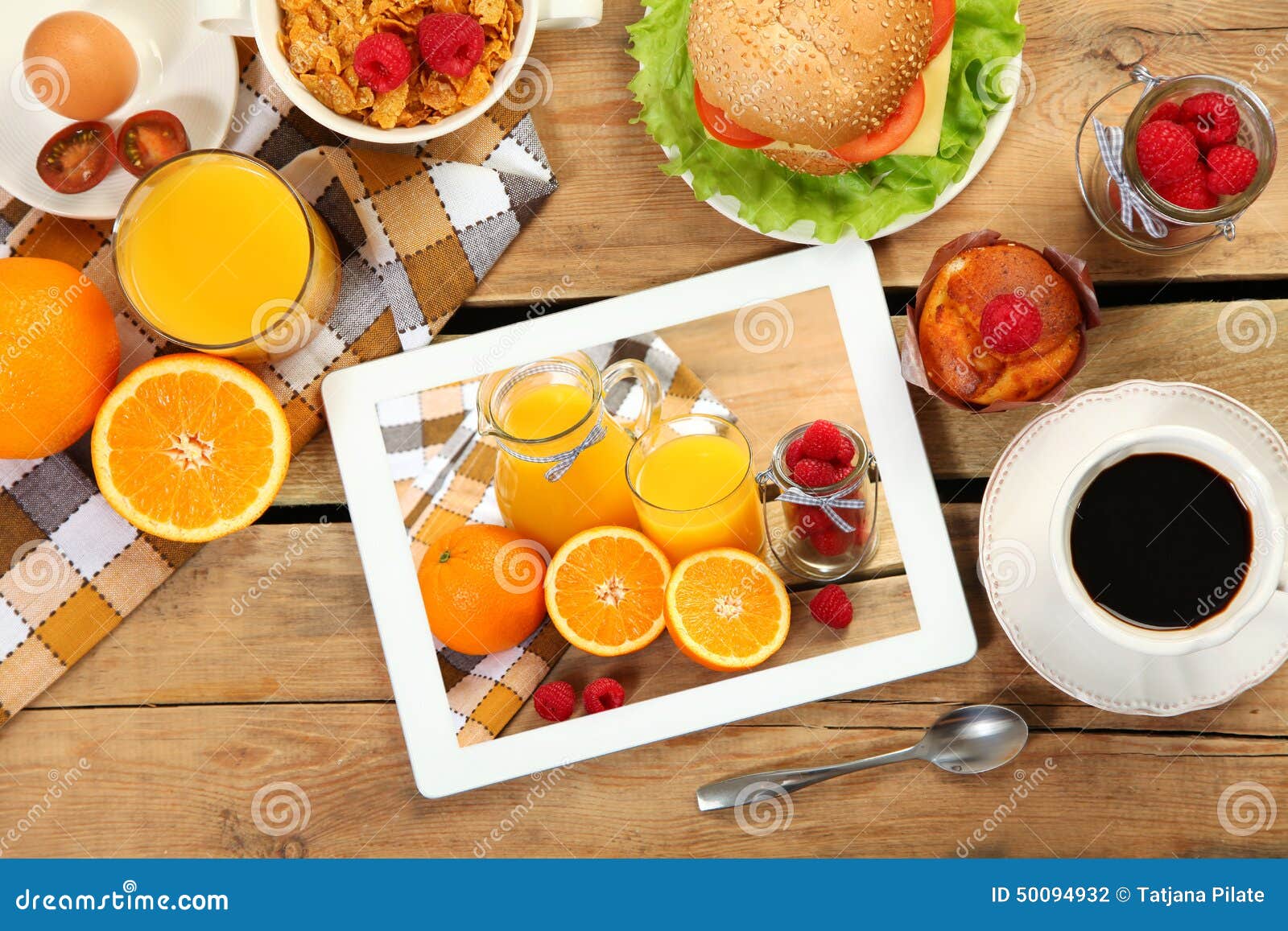 Breakfast and picture stock photo. Image of black, drink - 50094932